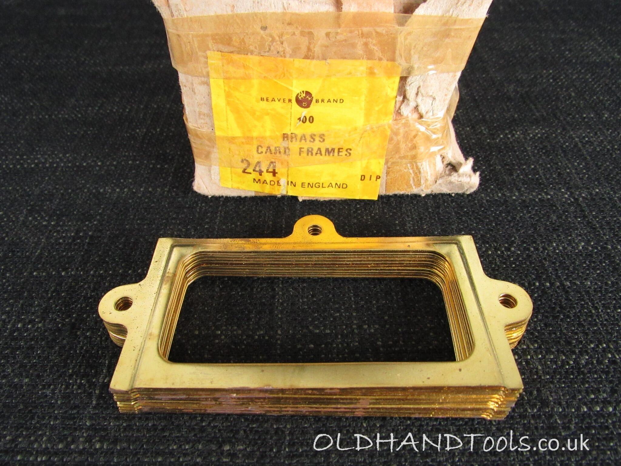 10 Vintage Brassed Card Frames *SOLD*