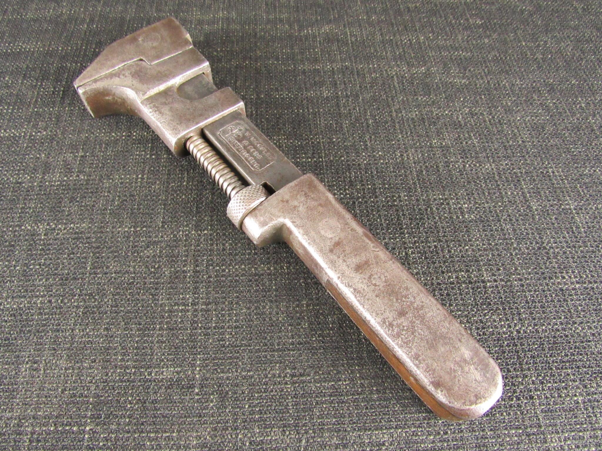 MARPLES Adjustable Wrench with Wood Core Handle *SOLD*