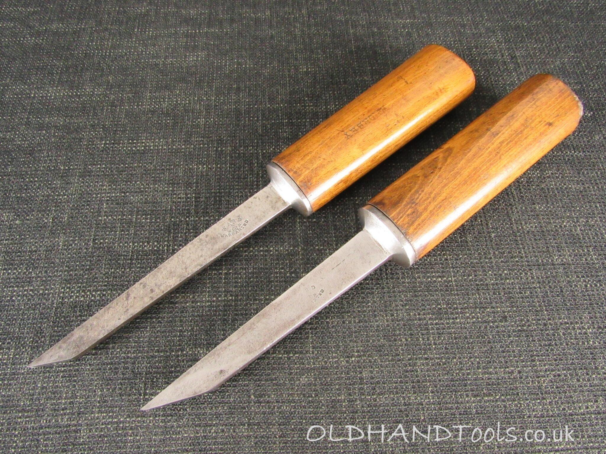 Pair of WARD Mortice Chisels - 3/16 & 1/4 inch - Pig Stickers *SOLD*