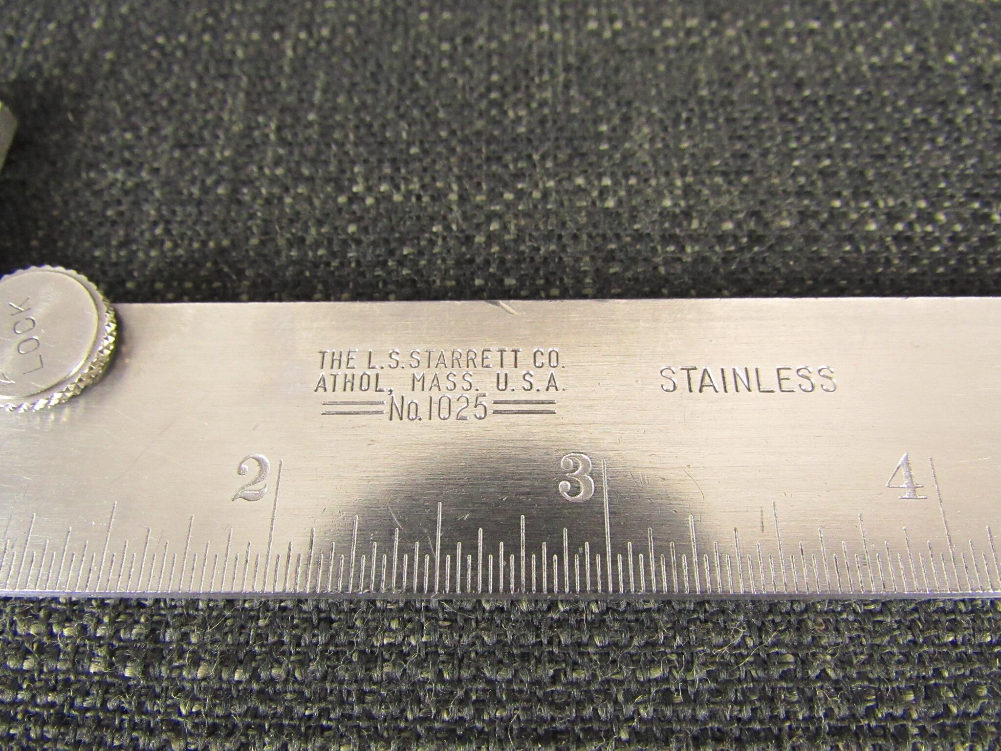 STARRETT 1025 Pocket Slide Rule Caliper - 5 inch *SOLD*