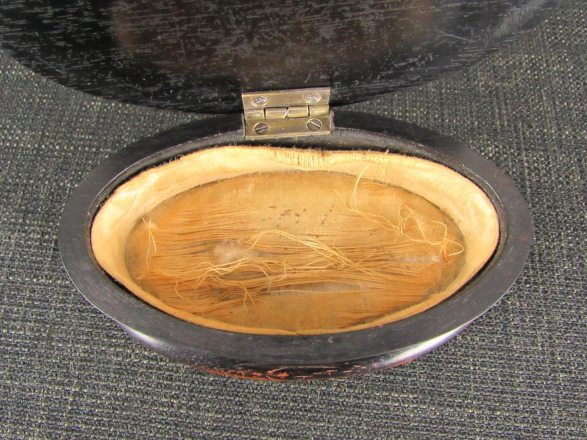 Oval Ebony Box with Hinged Lid *SOLD*