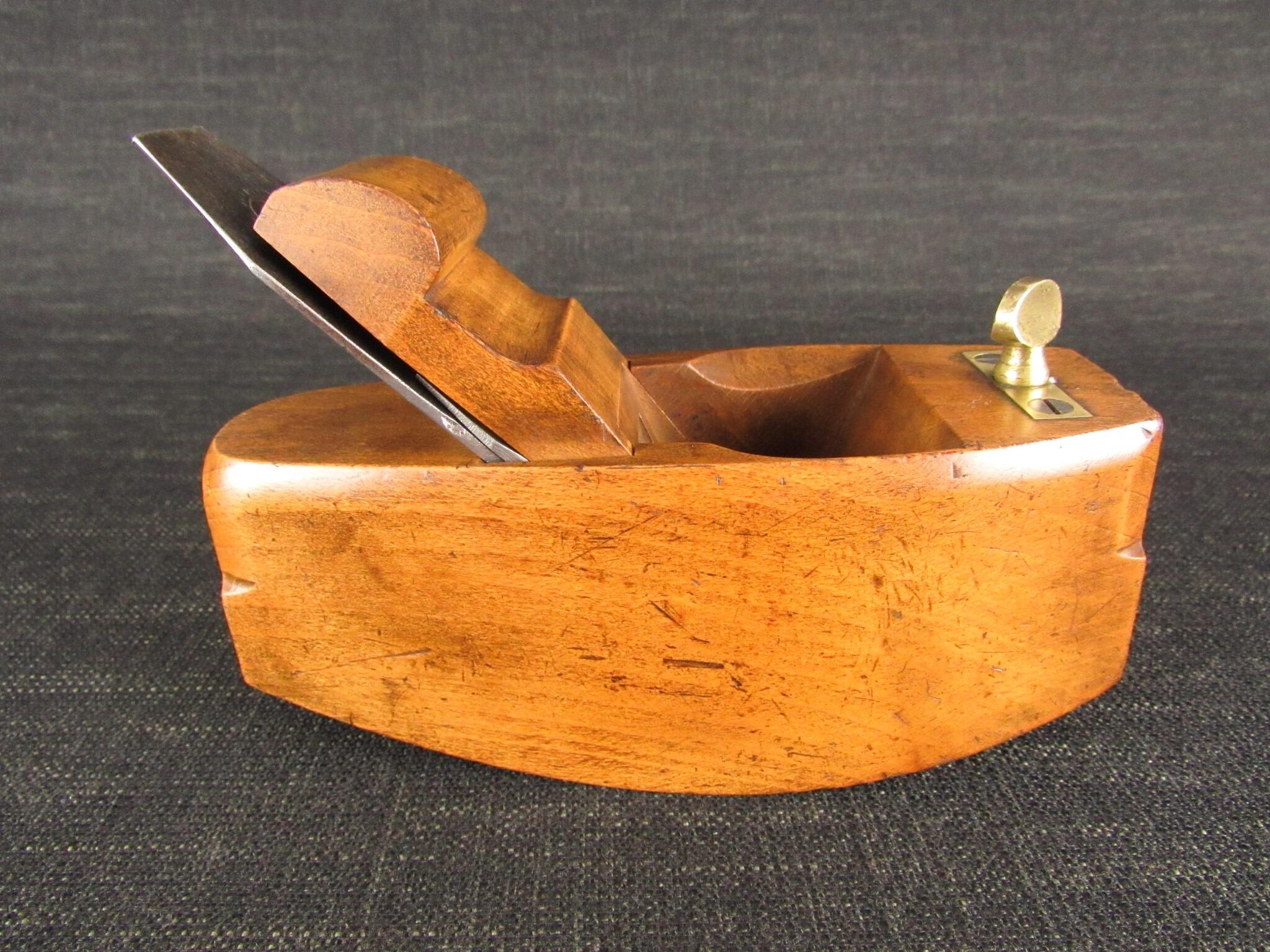 KING & COMPANY Wooden Compass Plane with Screw Stop *SOLD*