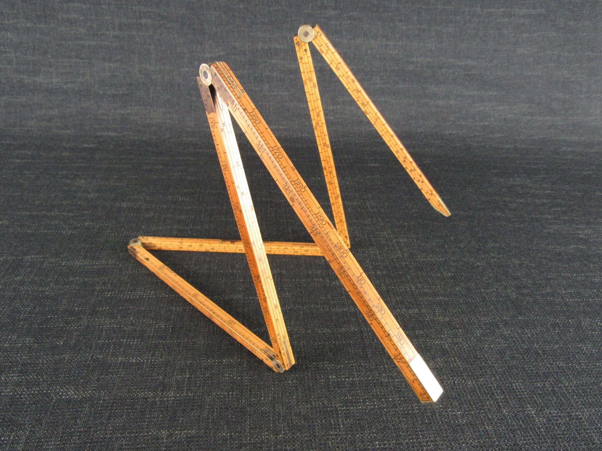 Joseph LONG 6 Fold Boxwood Gauging Rod or Dipping Rule *SOLD*