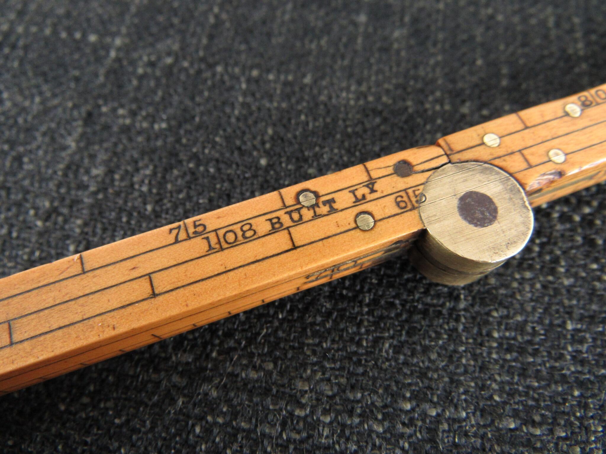 Joseph LONG 6 Fold Boxwood Gauging Rod or Dipping Rule *SOLD*