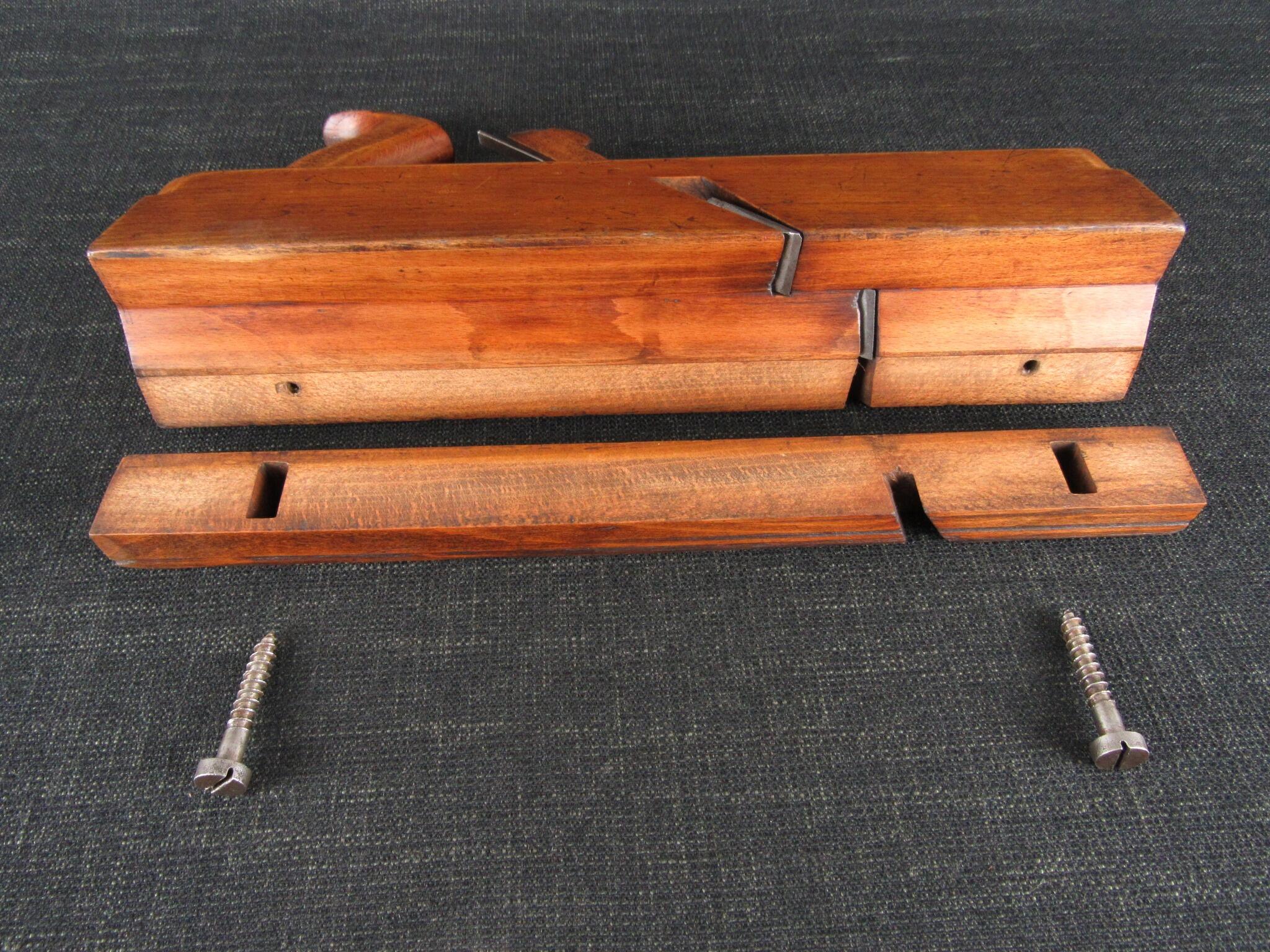 Unusual JOHN HARLEY Twin Iron Handled Wooden Panel Plane *SOLD*