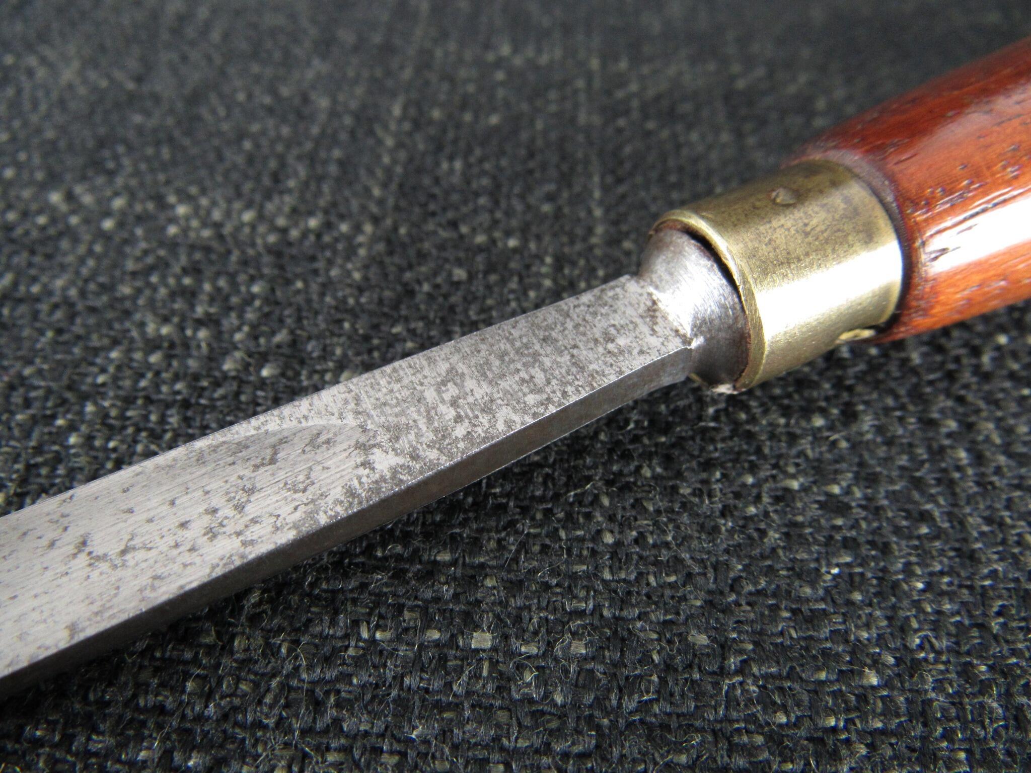 ASHLEY ILES 3/8 inch No 3 Straight Carving Gouge - Bubinga Handle