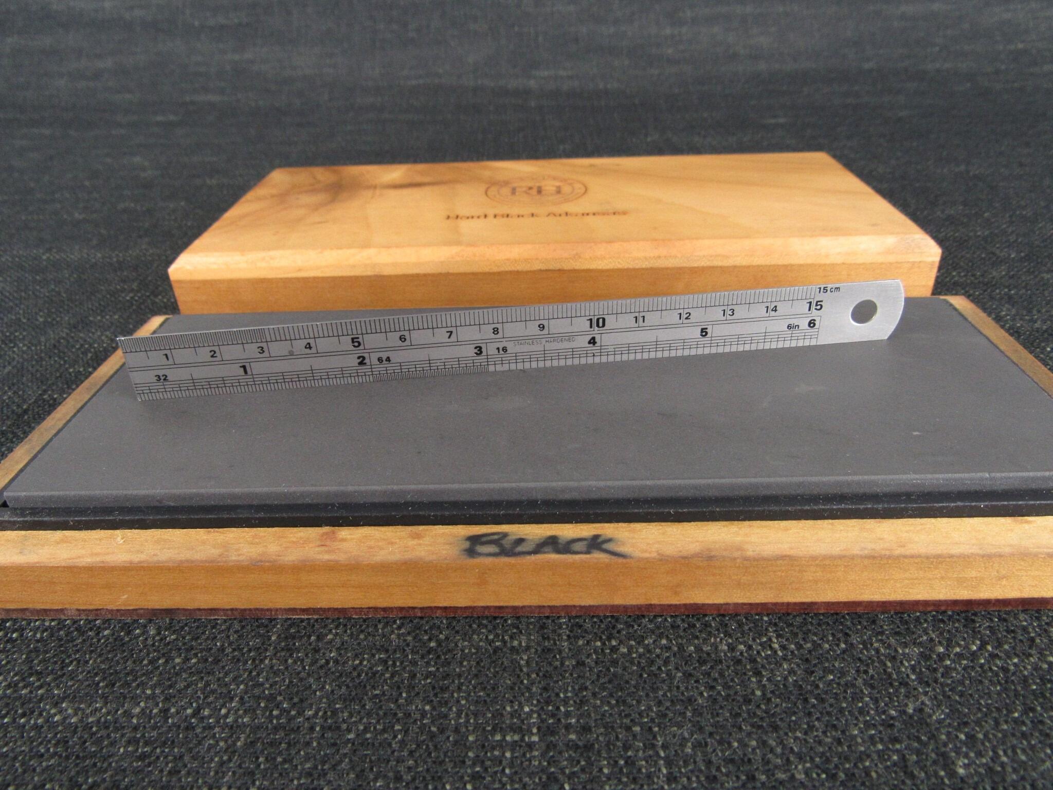 RH PREYDA Hard Black Arkansas Bench Stone - 8 by 3 inches *SOLD*