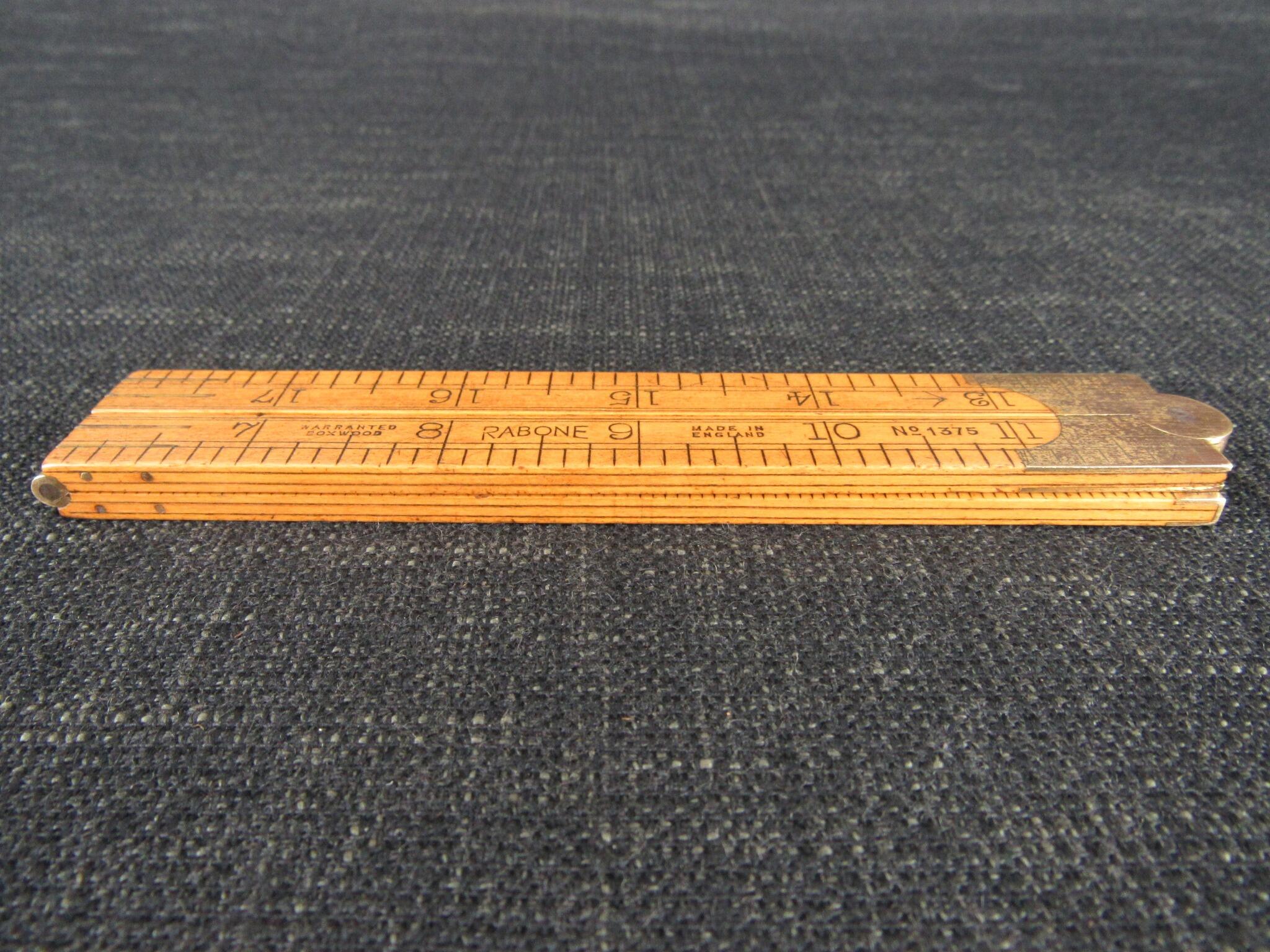 RABONE 1375 Boxwood Rule with Military Marks - 2 foot 4 fold *SOLD*