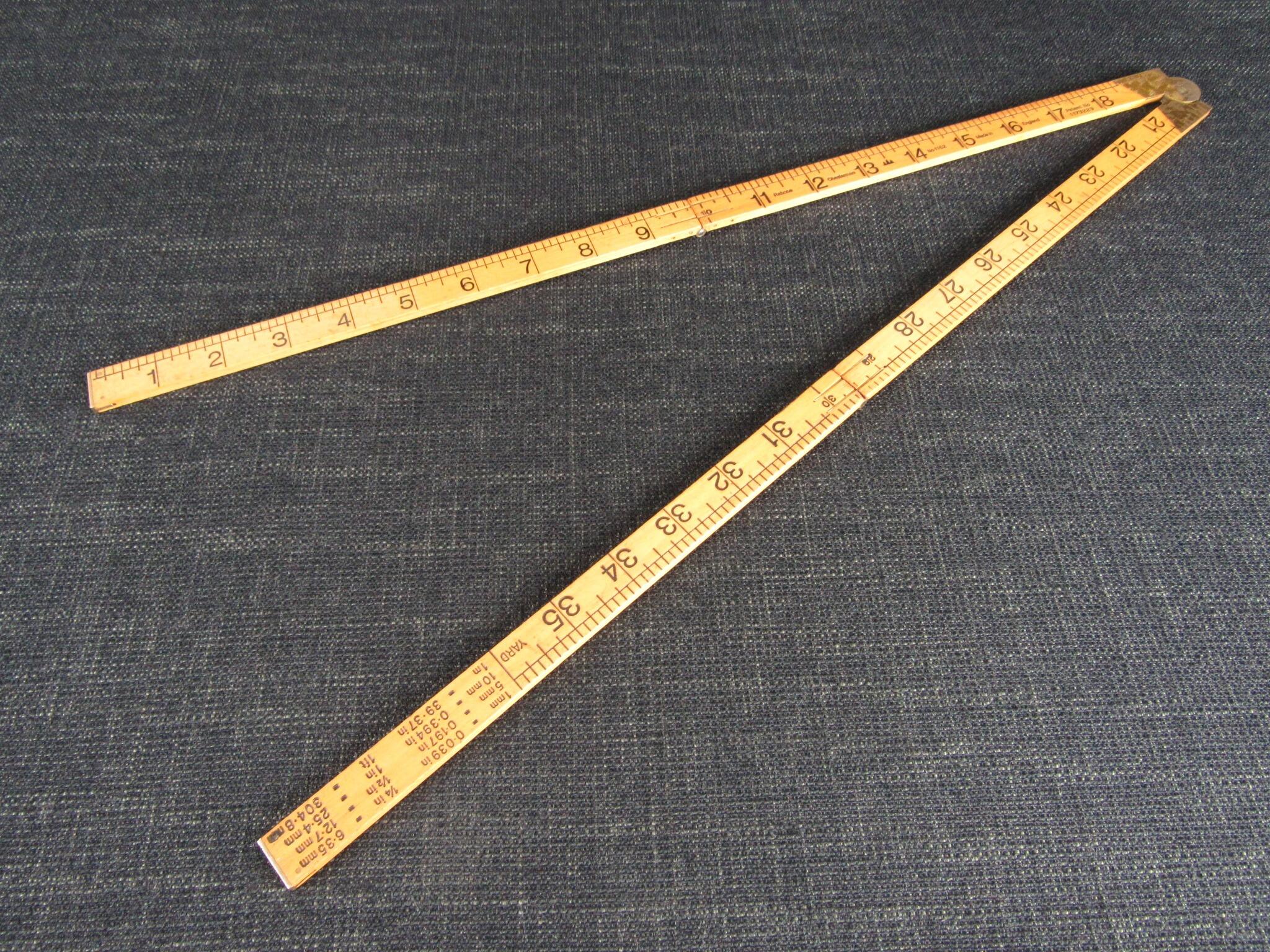 Patent RABONE CHESTERMAN 1162 Imperial & Metric Boxwood Rule - 3ft - 1 ...