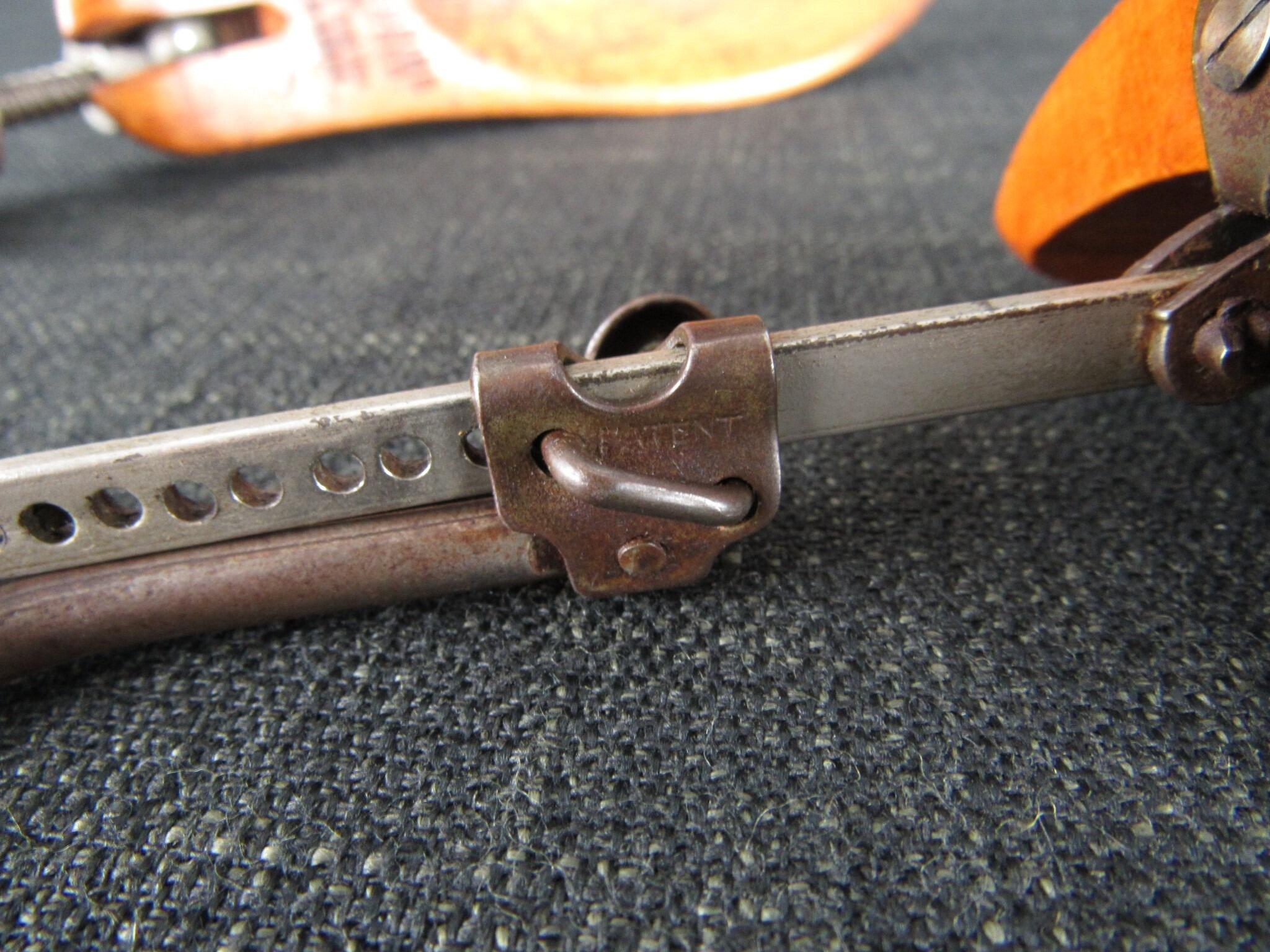 Two Vintage Patent Adjustable Wooden Shoe and Boot Trees