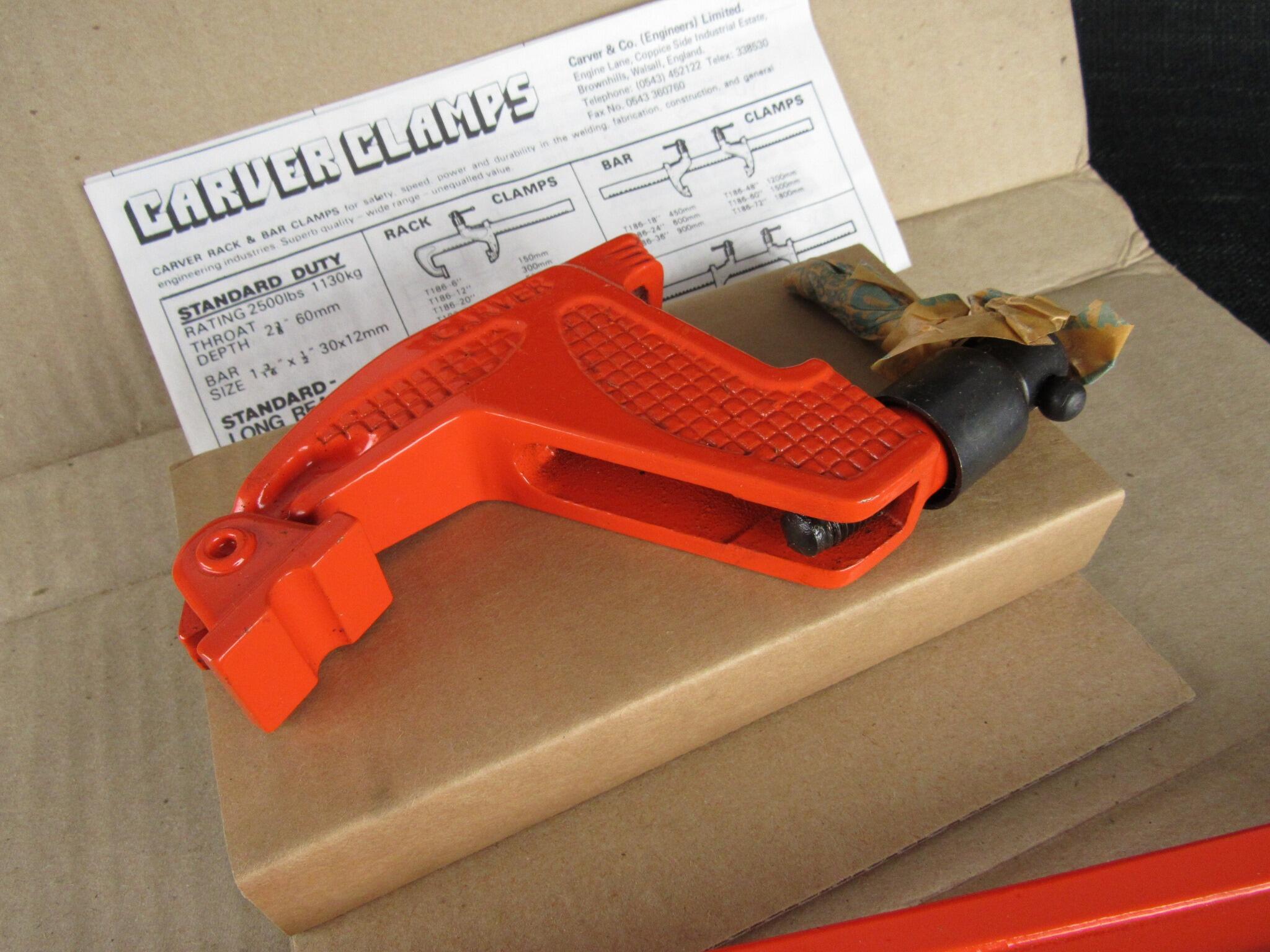 Unused 12 inch 300mm T186 CARVER Rack Clamp *SOLD*