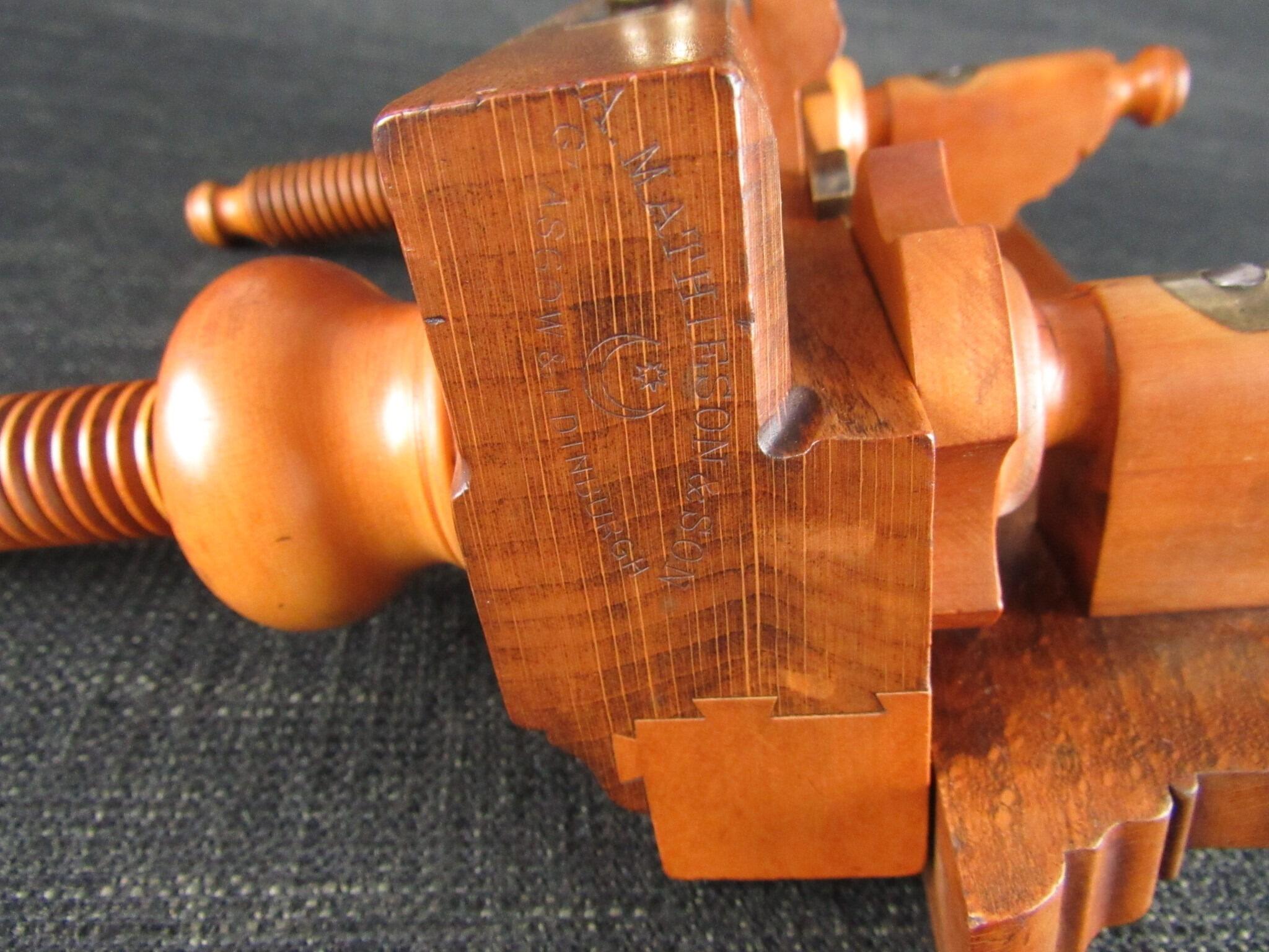 MATHIESON Handled Screw Stem Sash Fillister Plane - Filletster Plane ...