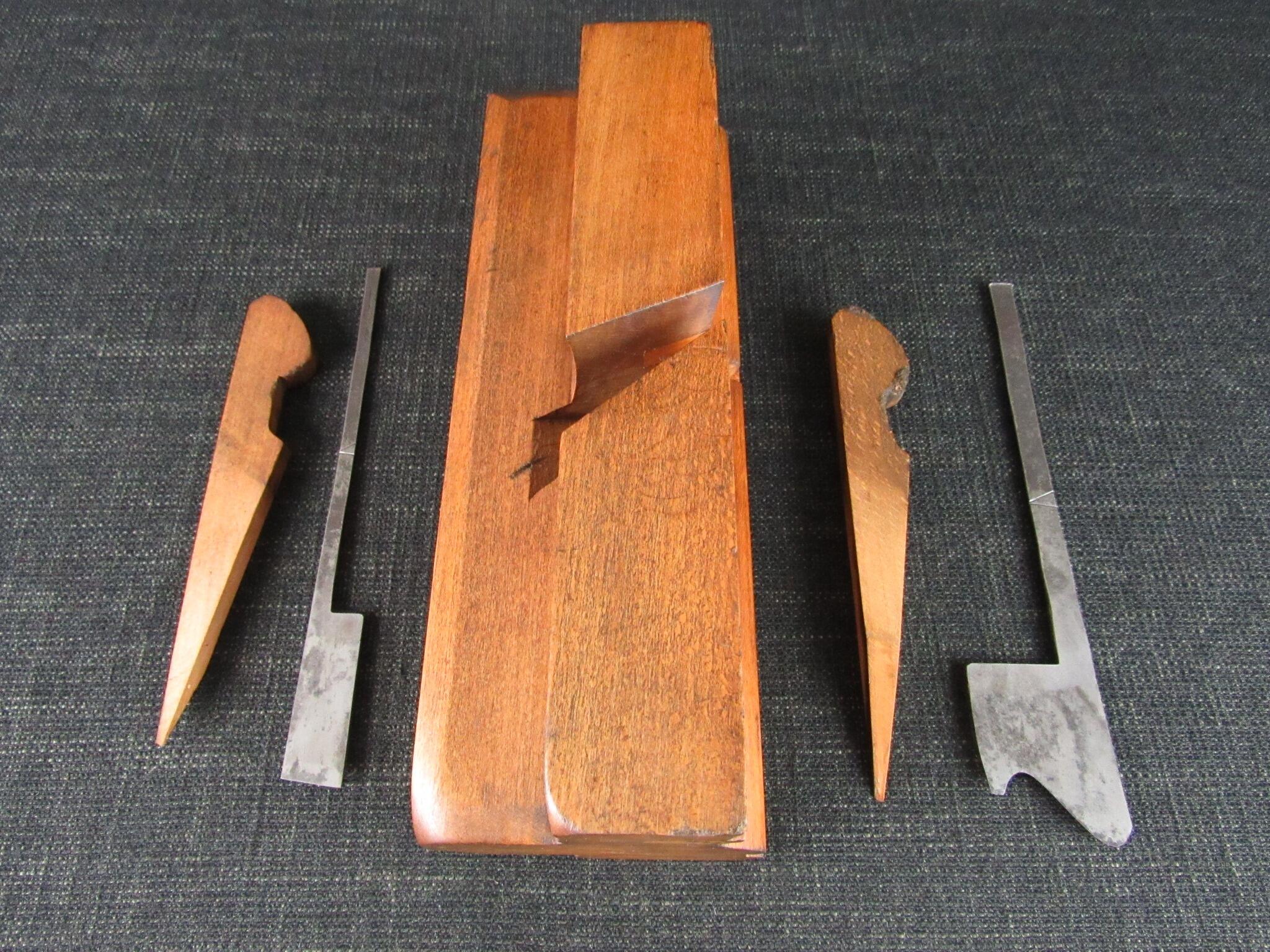 Wide MATHIESON Twin Iron Moulding Plane - Grecian Ogee