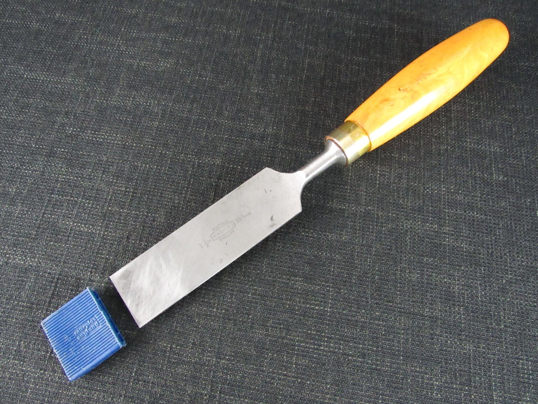 1 1/2 inch MARPLES Bevel Edge Chisel with Boxwood Handle