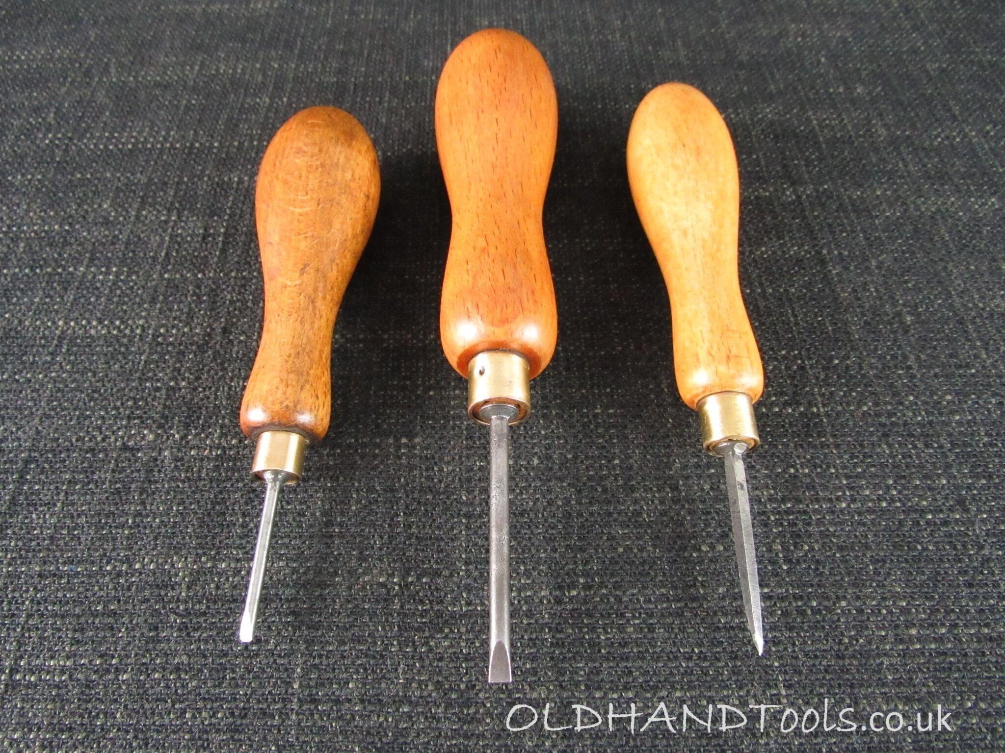 3 Wooden Handled Awls - Birdcage & Brad *SOLD*