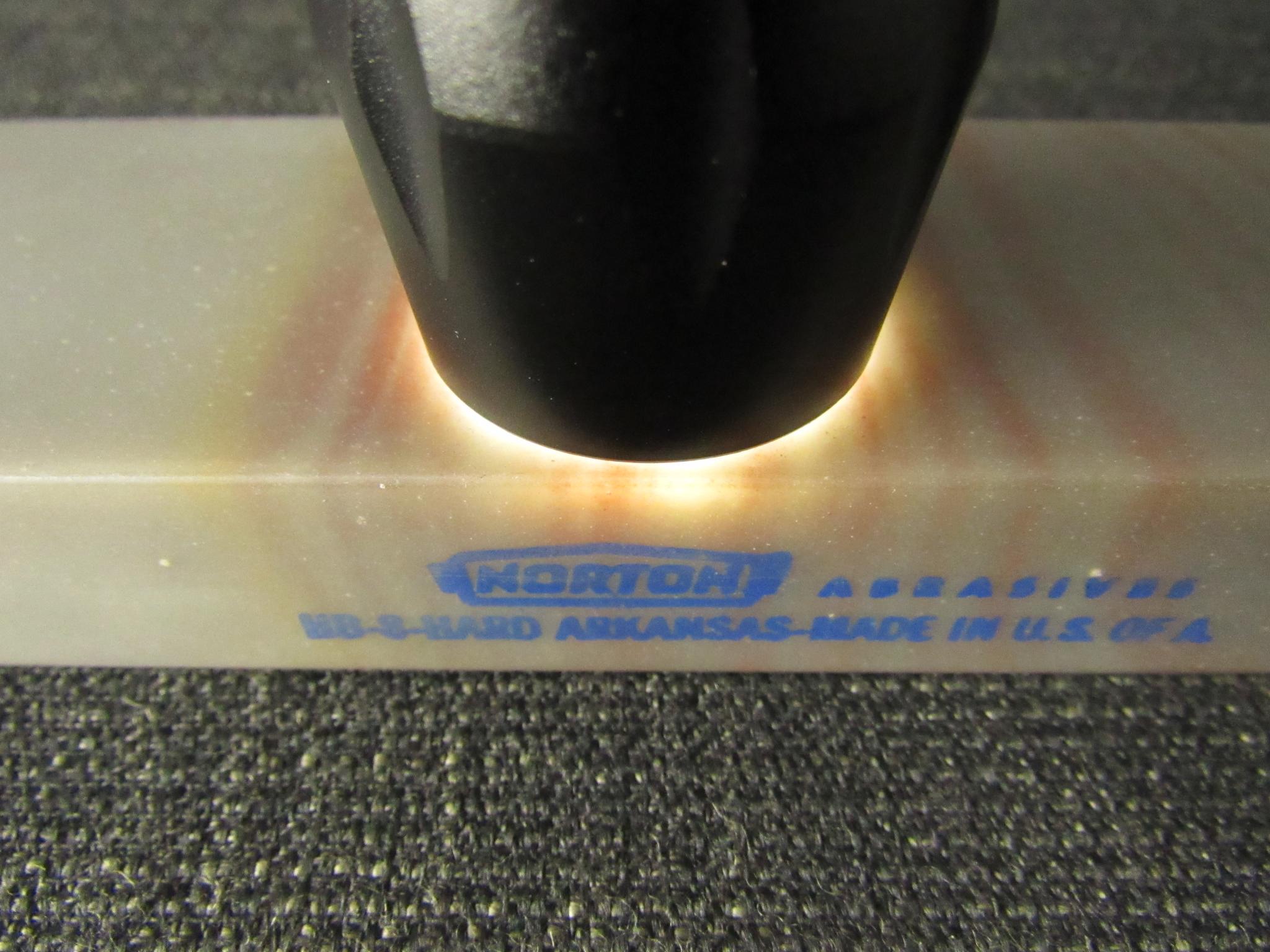 Natural NORTON HB8 Hard Arkansas Oil Stone - Sharpening Stone with Red ...