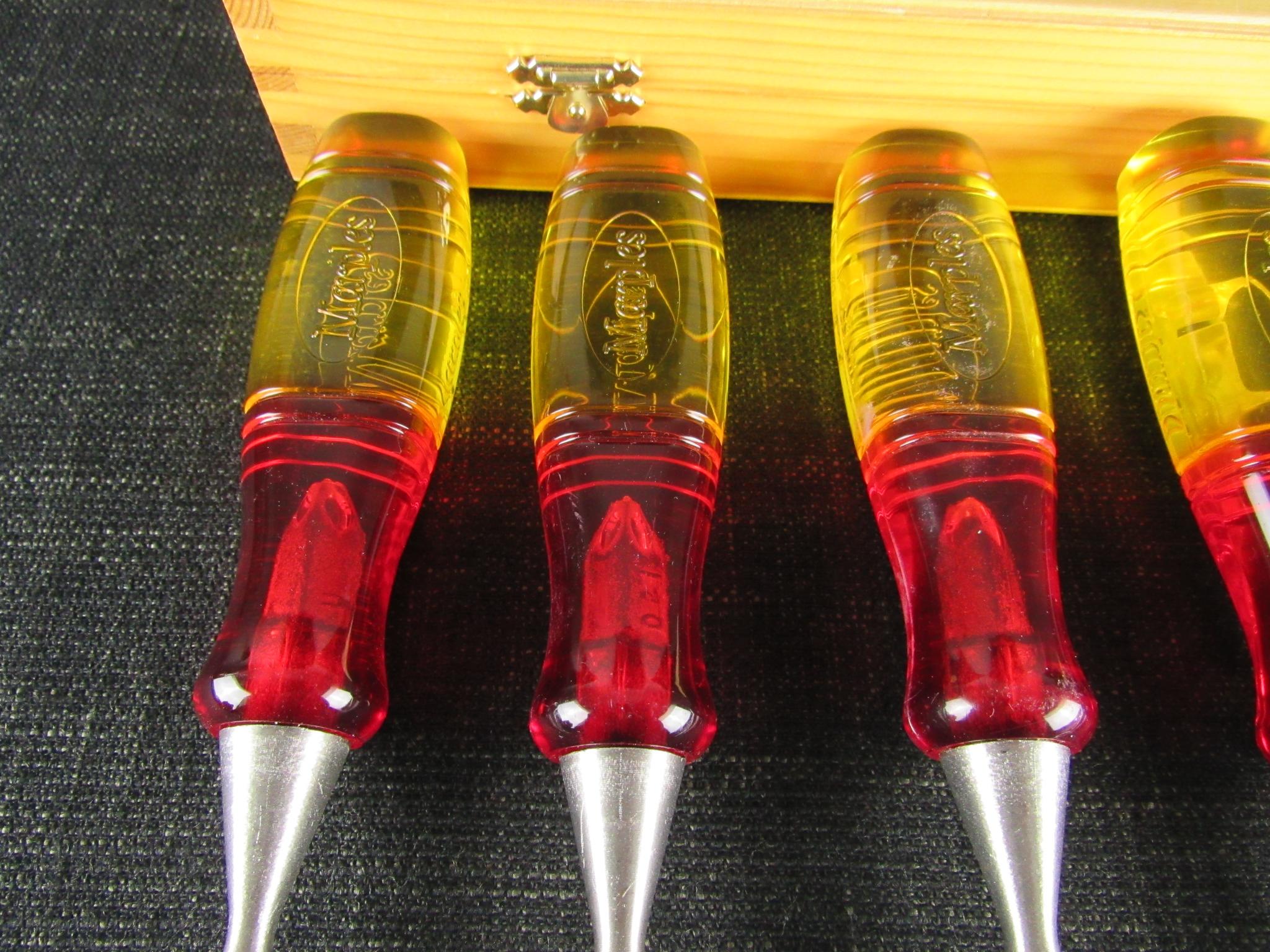 Boxed Set of 6 RECORD MARPLES Splitproof Bevel Edge Chisels - Hand ...