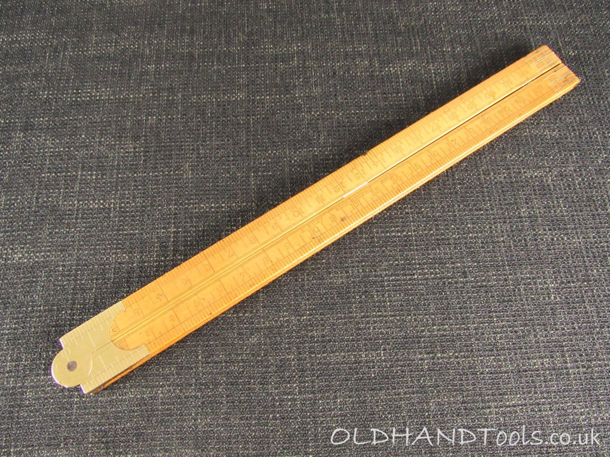 Thomas BRADBURN Patent Self Centre Boxwood Rule - 4 foot 4 fold *SOLD*