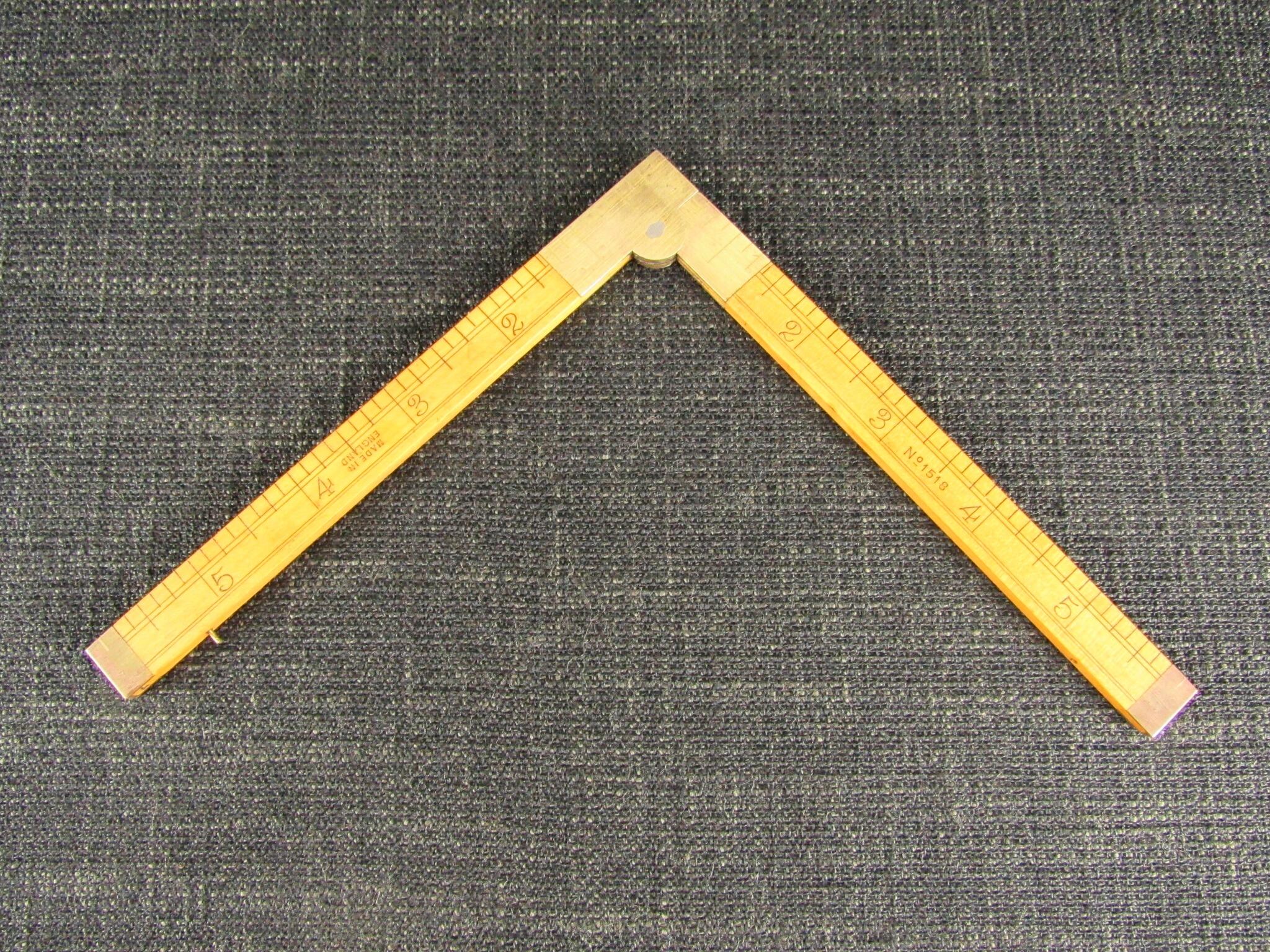 6 inch RABONE 1518 Tailors Diagram Rule & Square *SOLD*