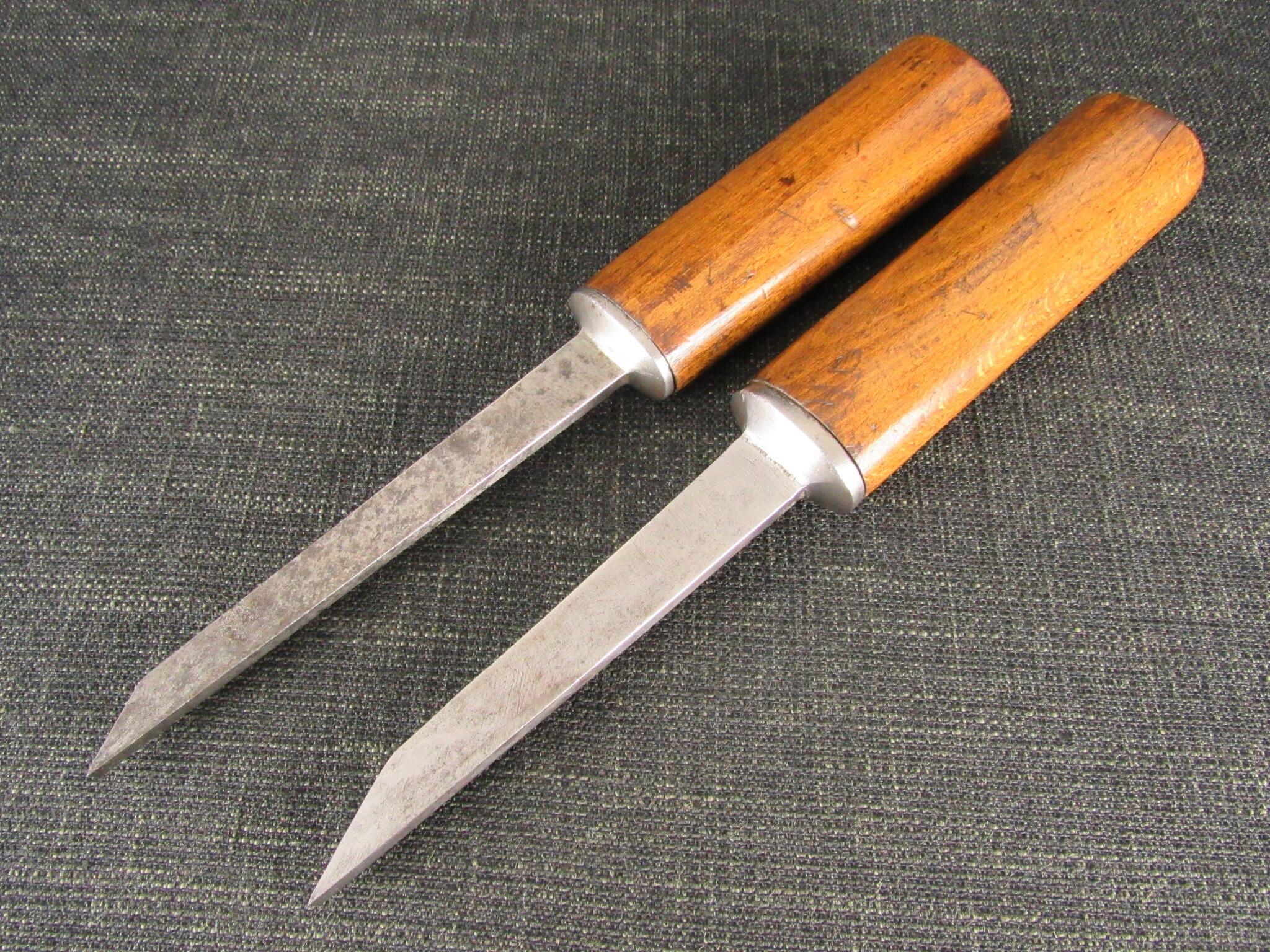 Pair of WARD Mortice Chisels - 3/16 & 1/4 inch - Pig Stickers *SOLD*