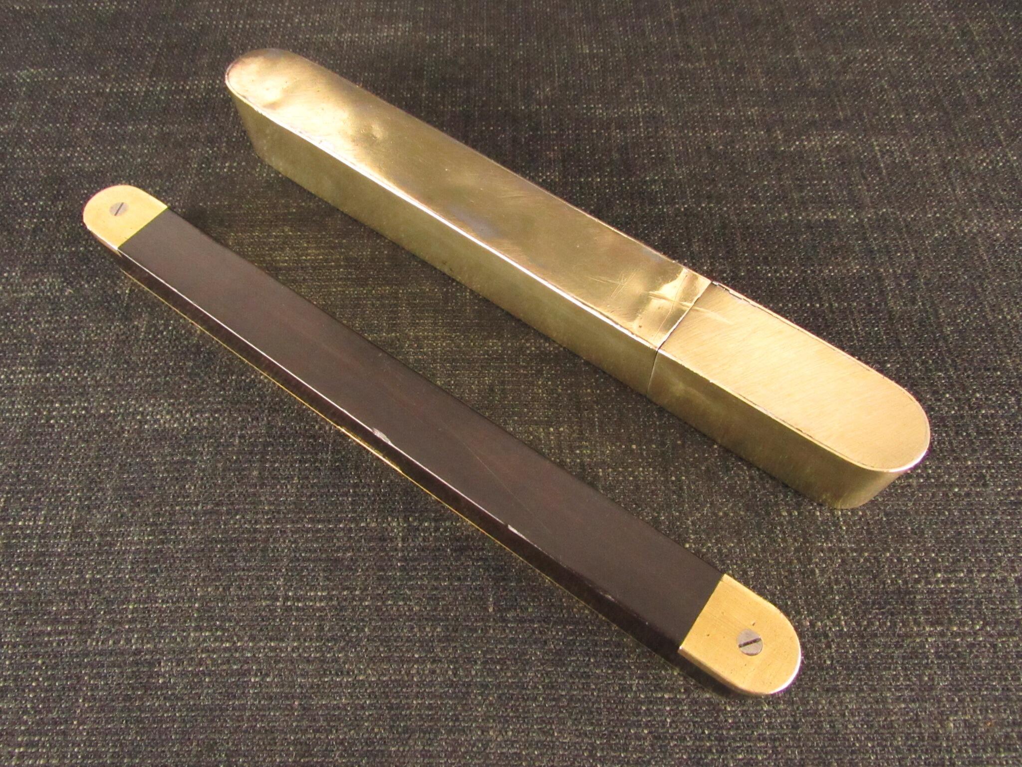 9 inch JAMES HOWARTH Ebony Spirit Level in Brass Case *SOLD*