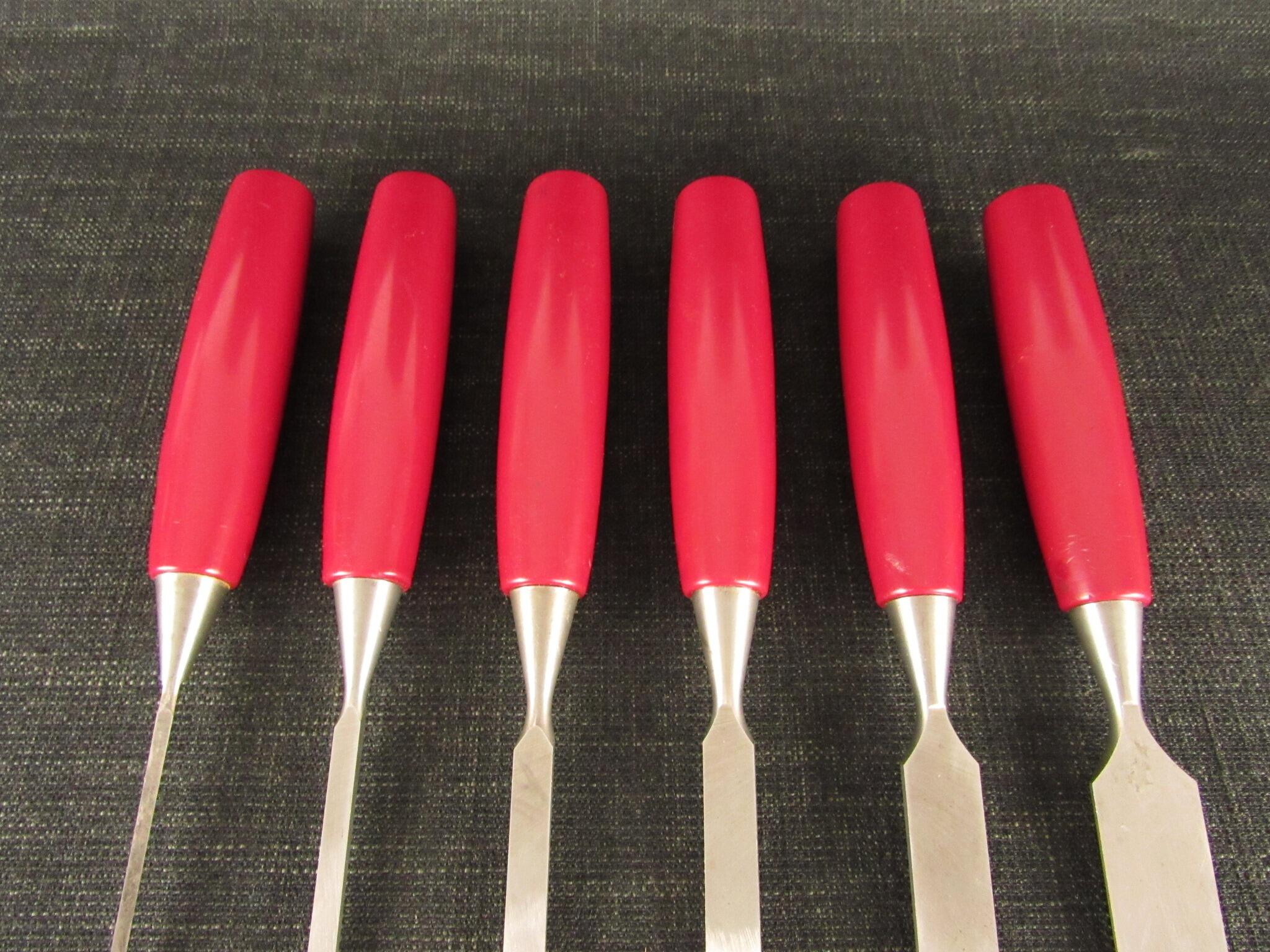 Set of 6 ROBERT SORBY Bevel Edge Chisels *SOLD*