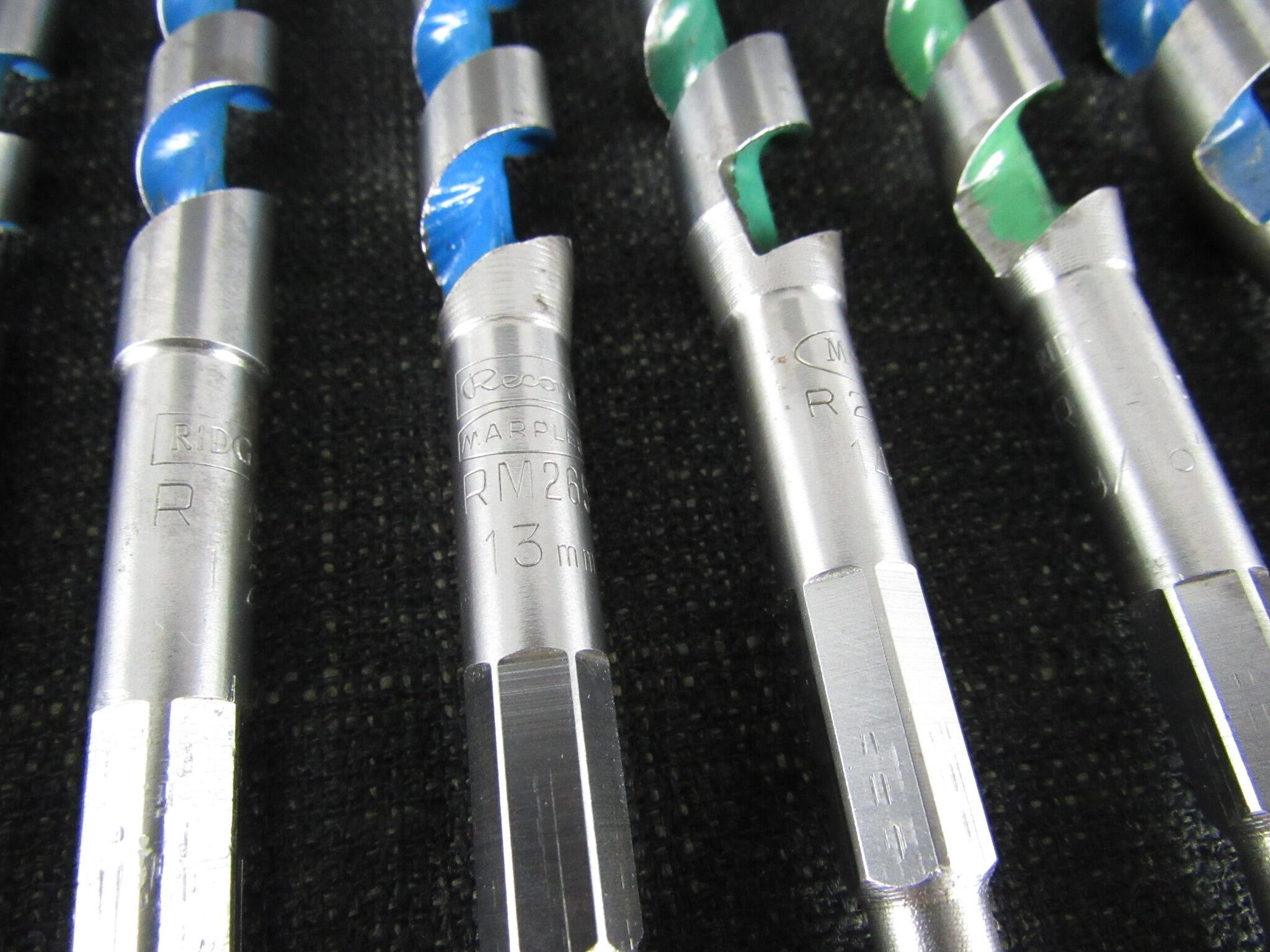 Graduated Set of 13 MARPLES RECORD & RIDGWAY Machine Auger Bits *SOLD*