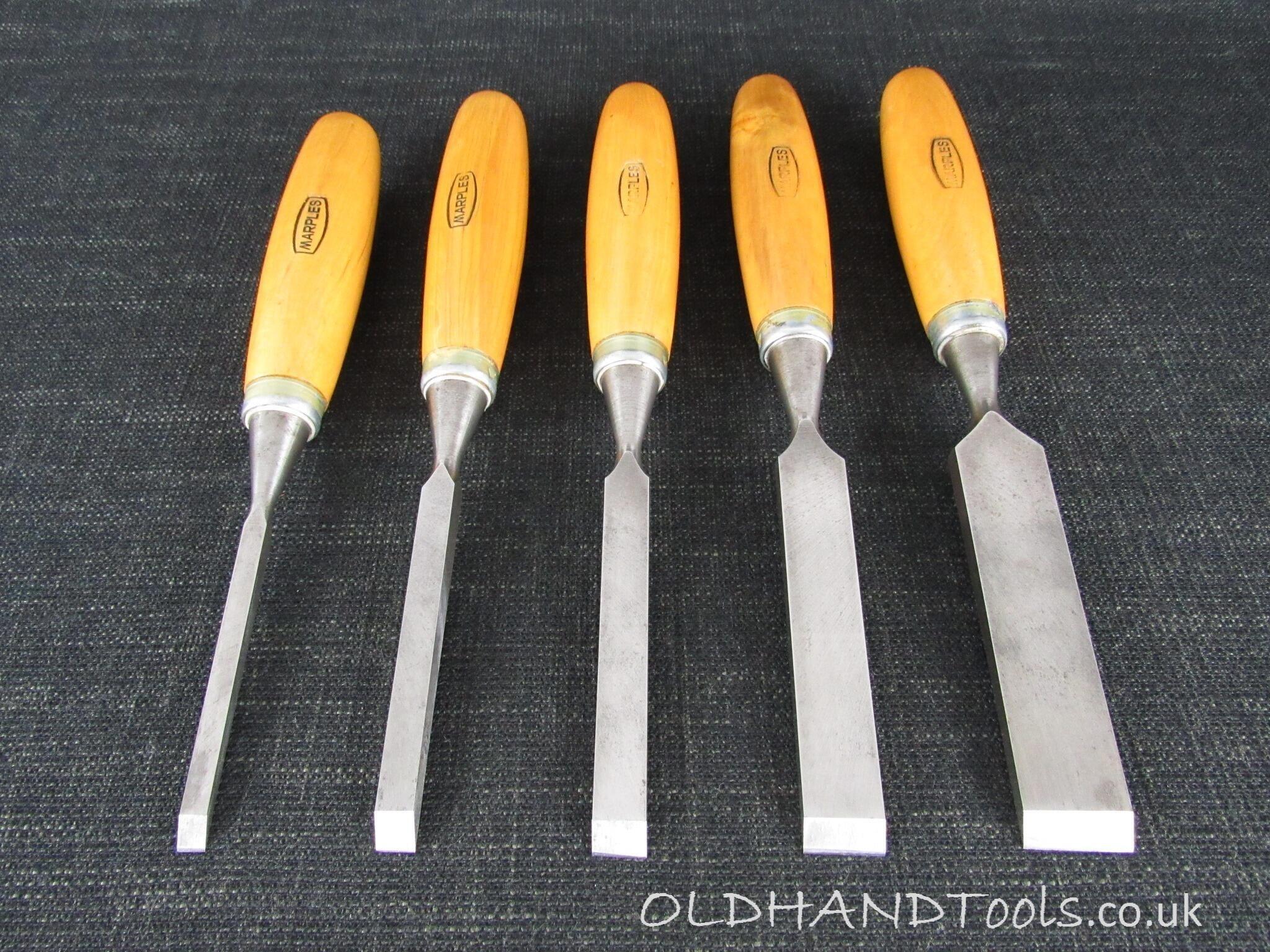 Set of 5 MARPLES Firmer Chisels with Boxwood Handles *SOLD*