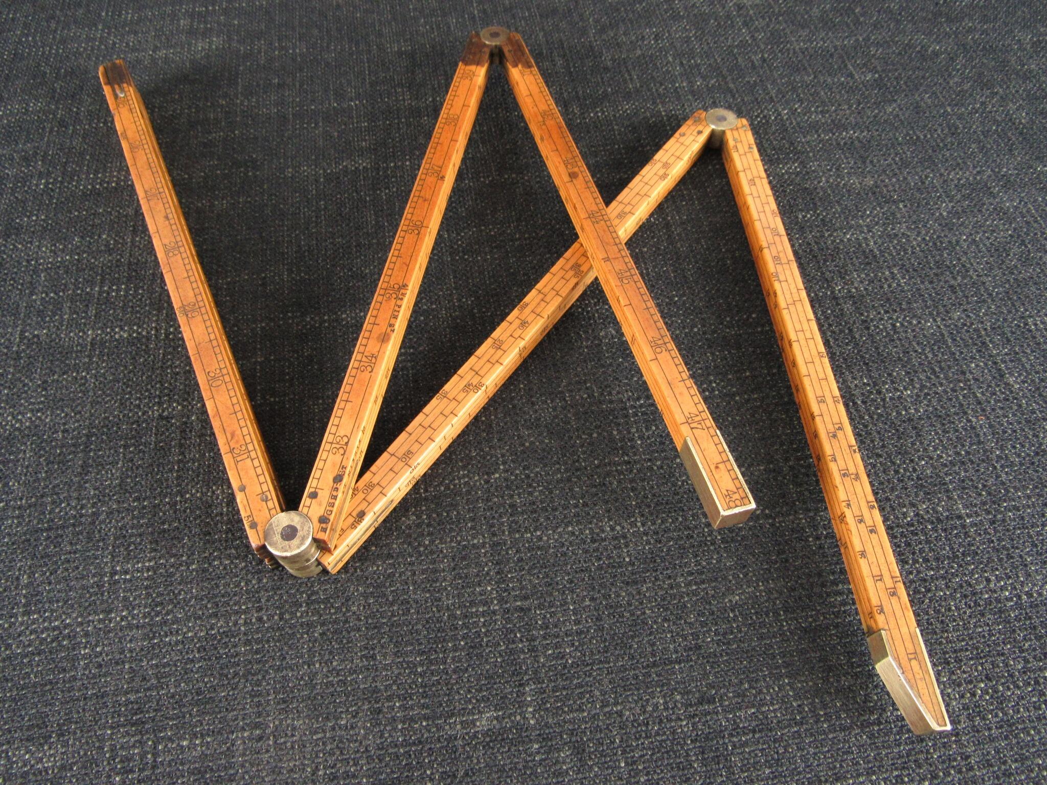 Joseph LONG 6 Fold Boxwood Gauging Rod or Dipping Rule *SOLD*