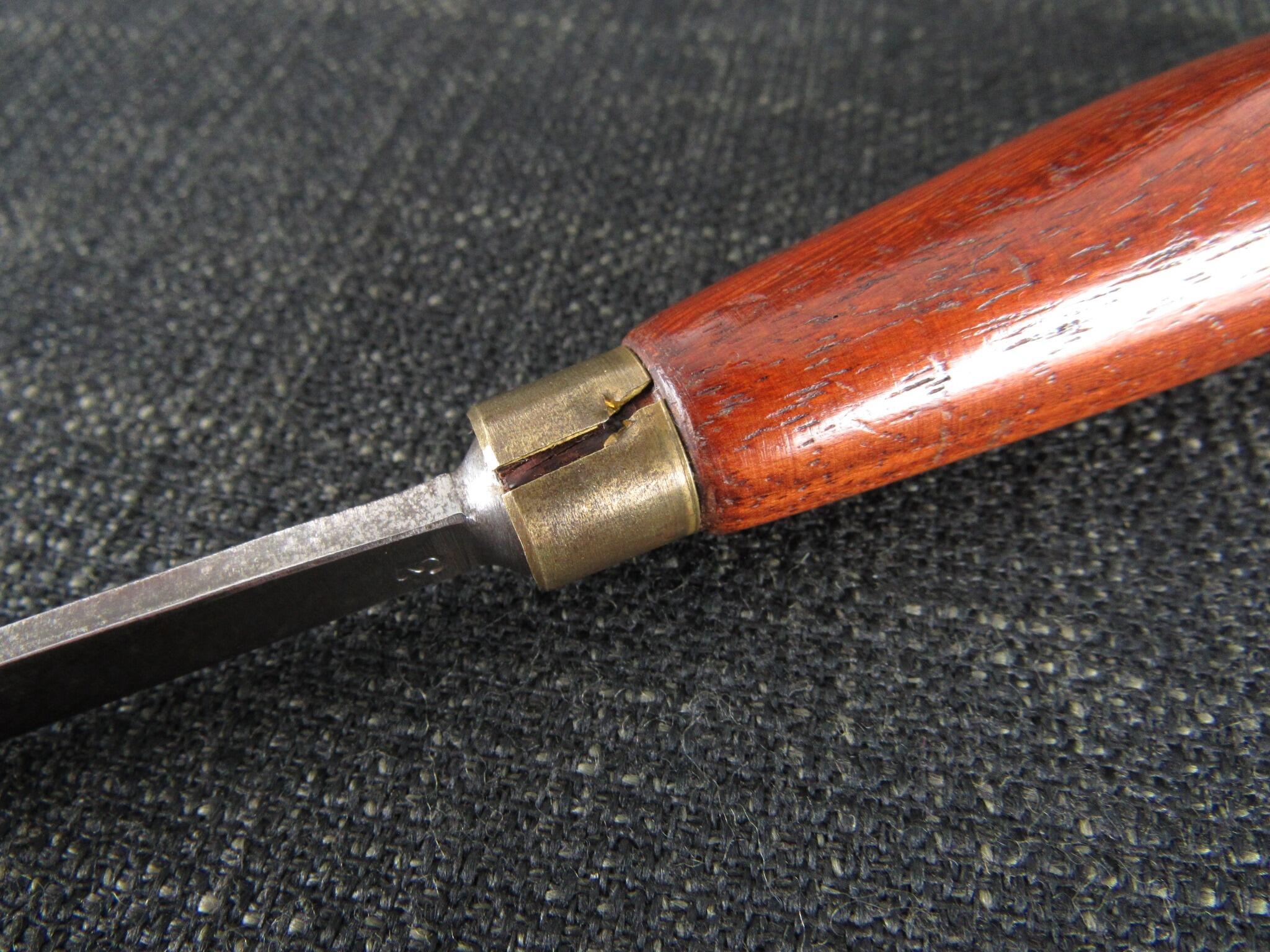 ASHLEY ILES 3/8 inch No 3 Straight Carving Gouge - Bubinga Handle