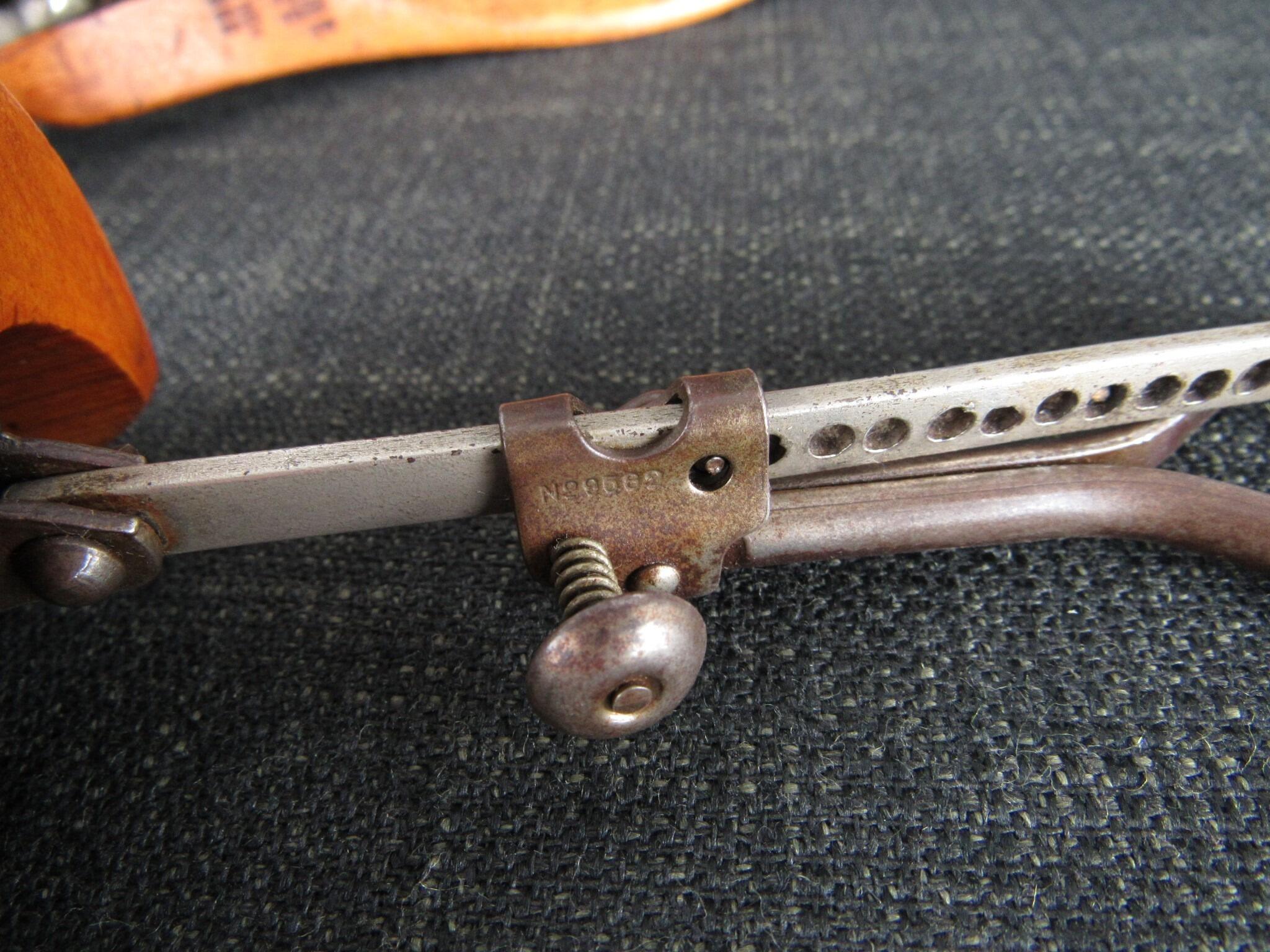 Two Vintage Patent Adjustable Wooden Shoe and Boot Trees