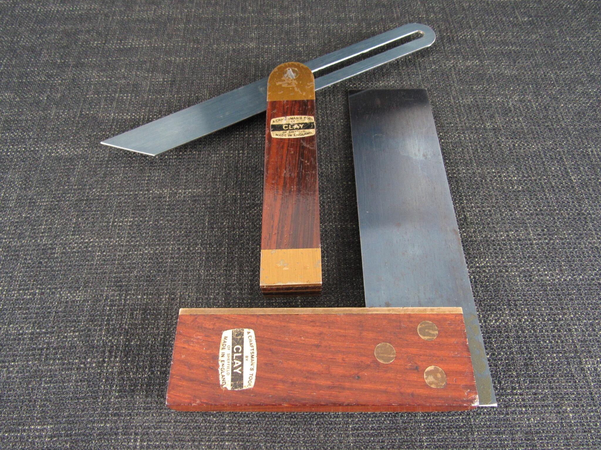 WH CLAY Sliding Bevel & Try Square