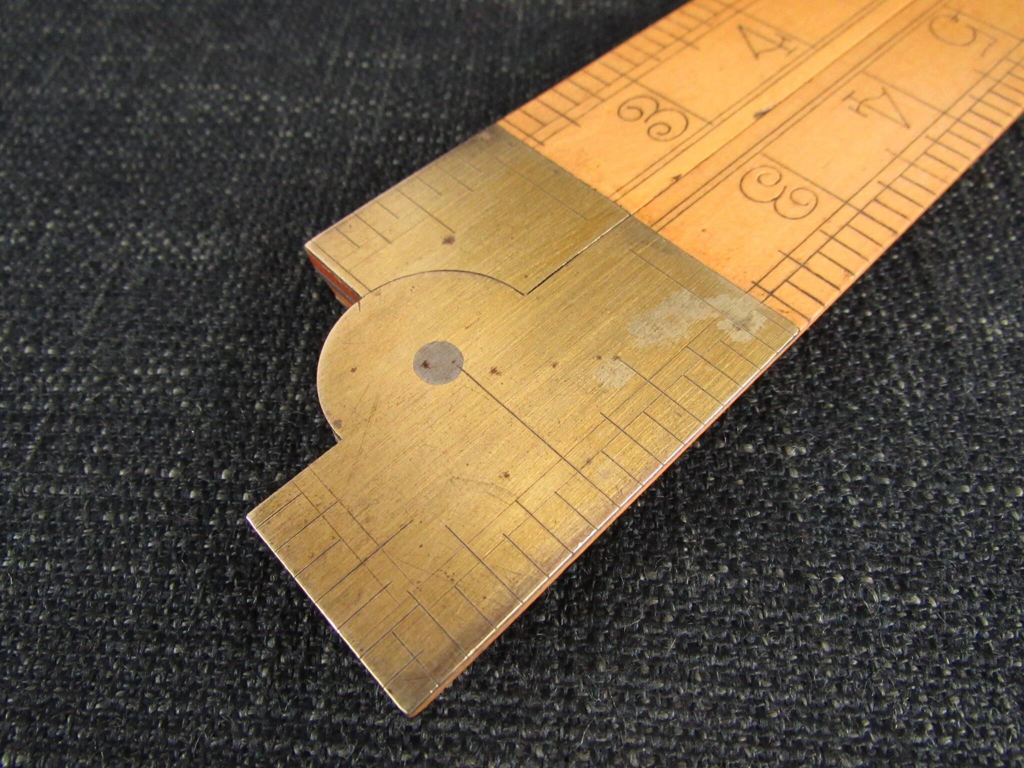 PRESTON Tailors Folding Boxwood Square marked TRULL & CO BRISTOL *SOLD*