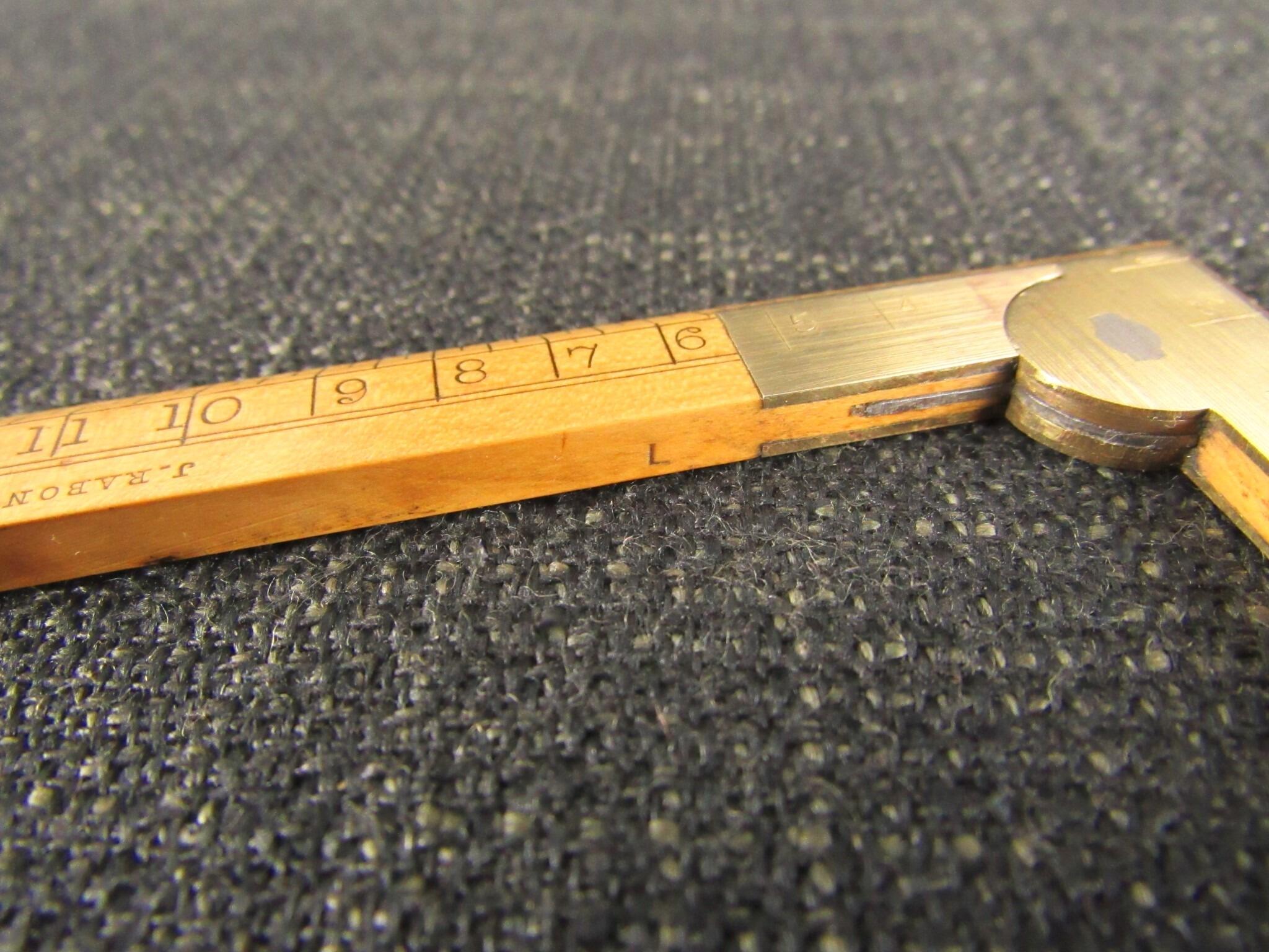 6 inch RABONE 1518 Tailors Diagram Rule & Square *SOLD*
