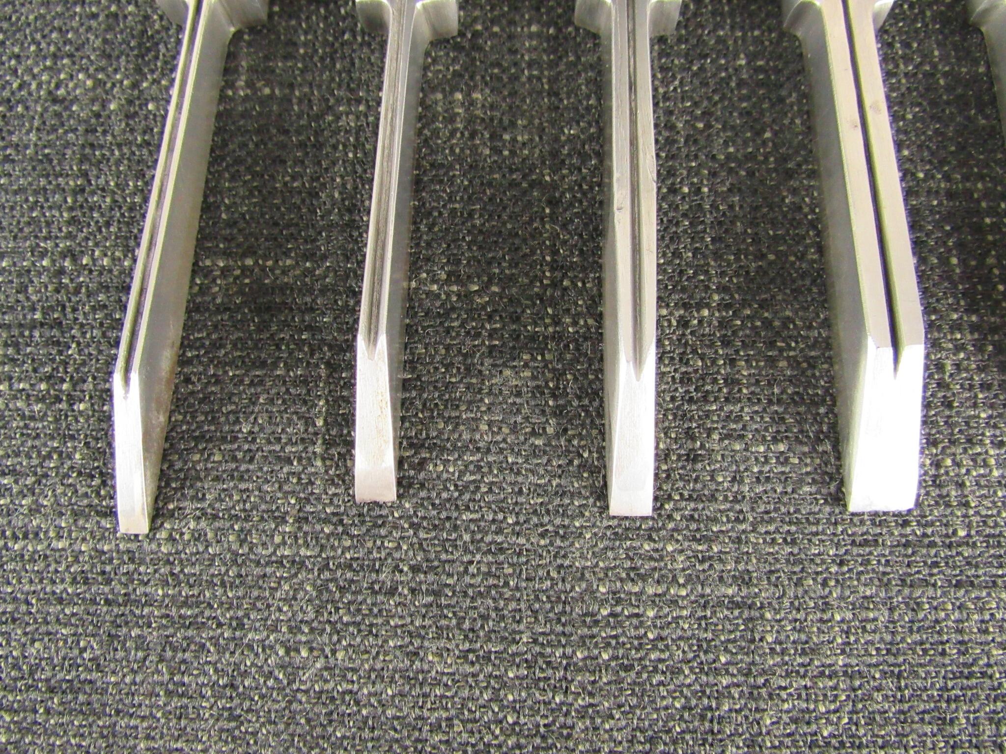 Full Set of 8 GRIFFITHS Plough Plane Irons *SOLD*