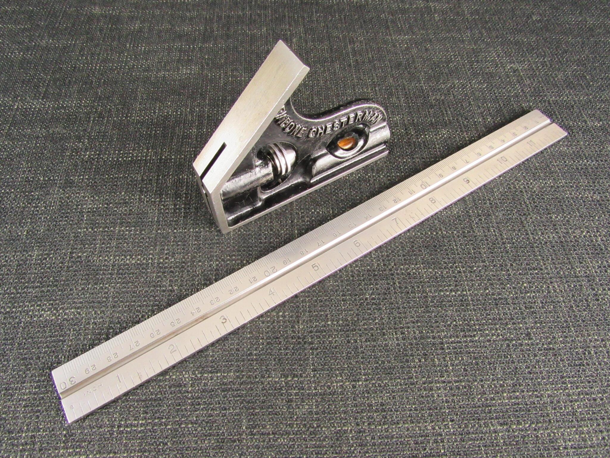 RABONE CHESTERMAN 1912 Combination Square - 12 inch *SOLD*