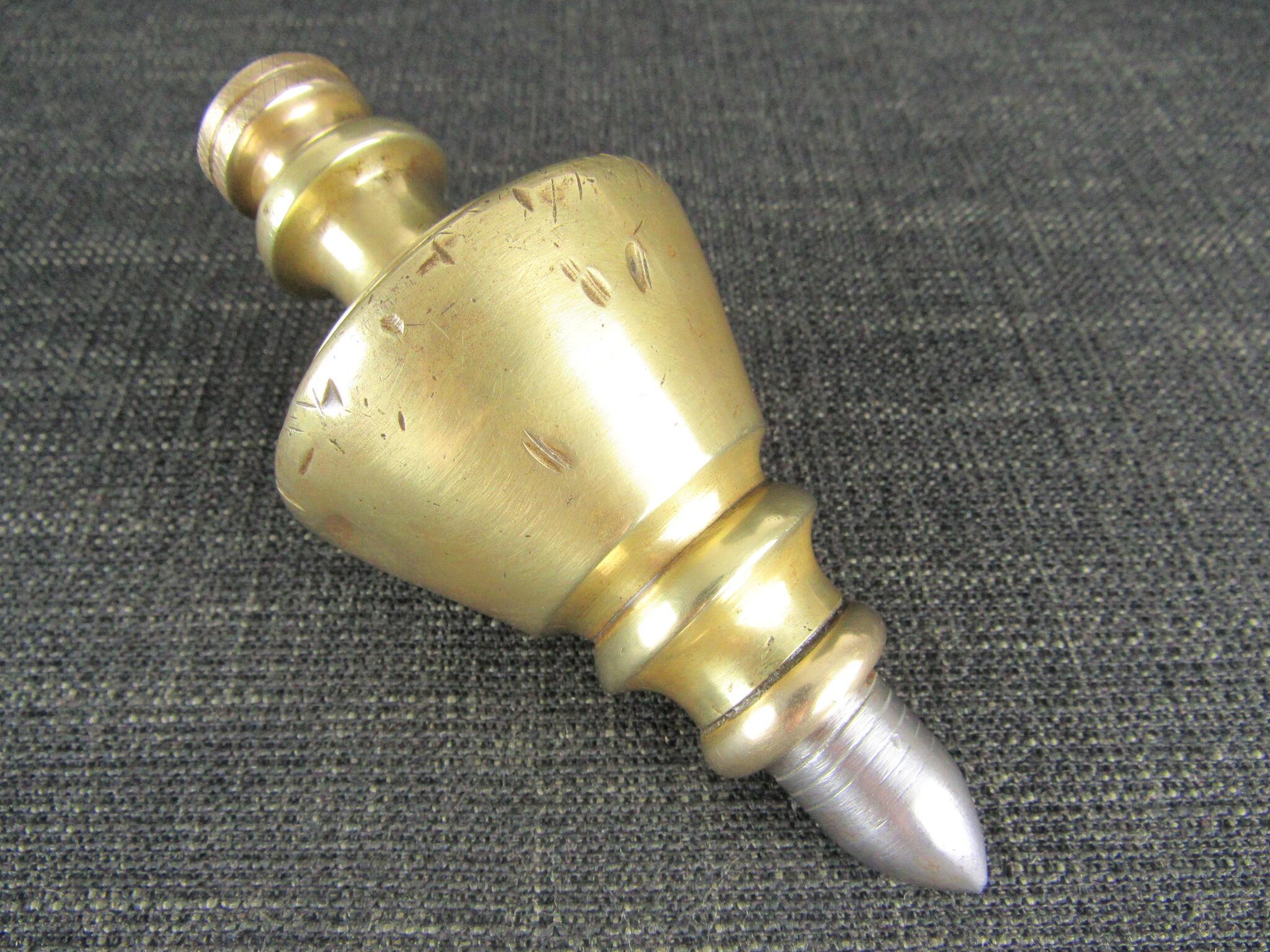 Large Brass Plumb Bob with Steel Point *SOLD*