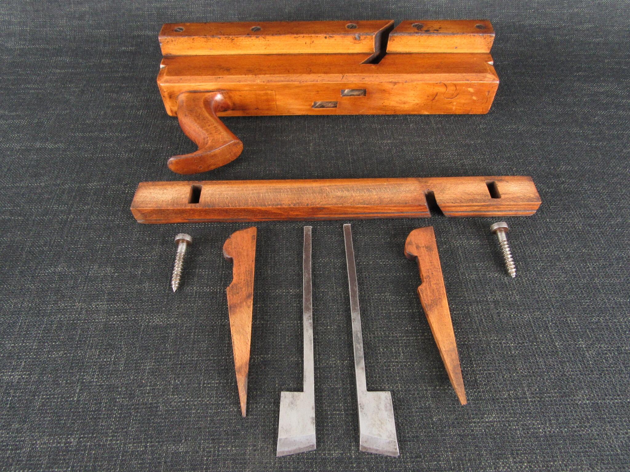 Unusual JOHN HARLEY Twin Iron Handled Wooden Panel Plane *SOLD*