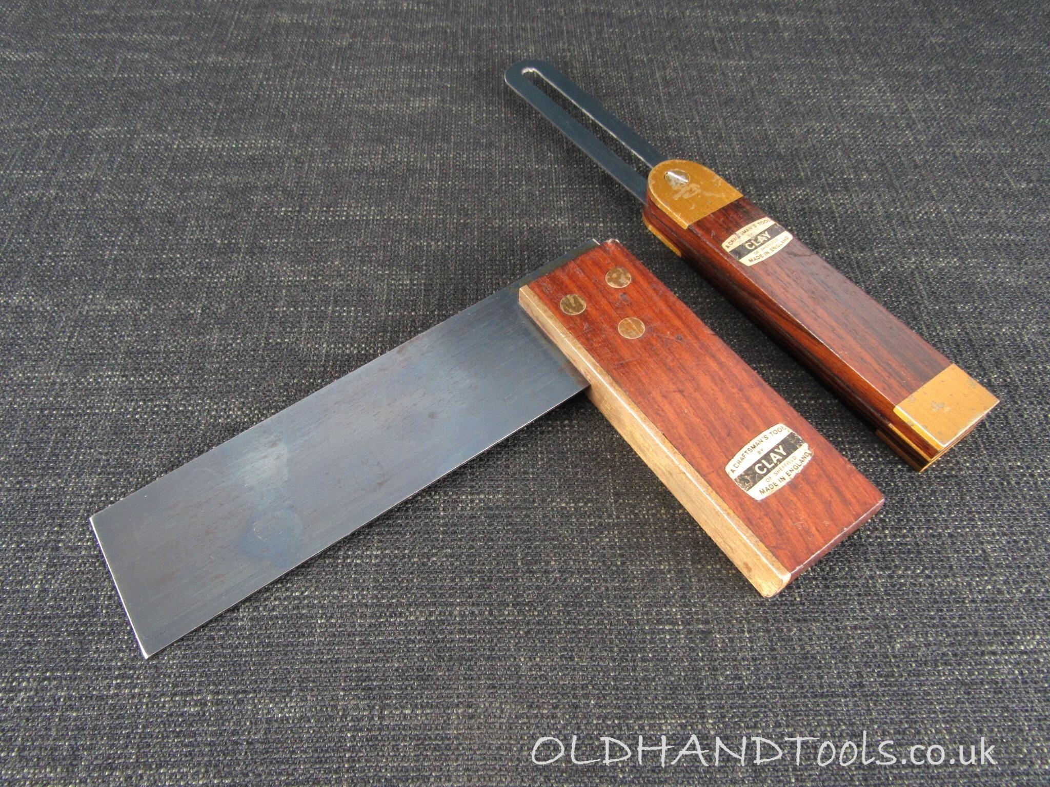WH CLAY Sliding Bevel & Try Square *SOLD*