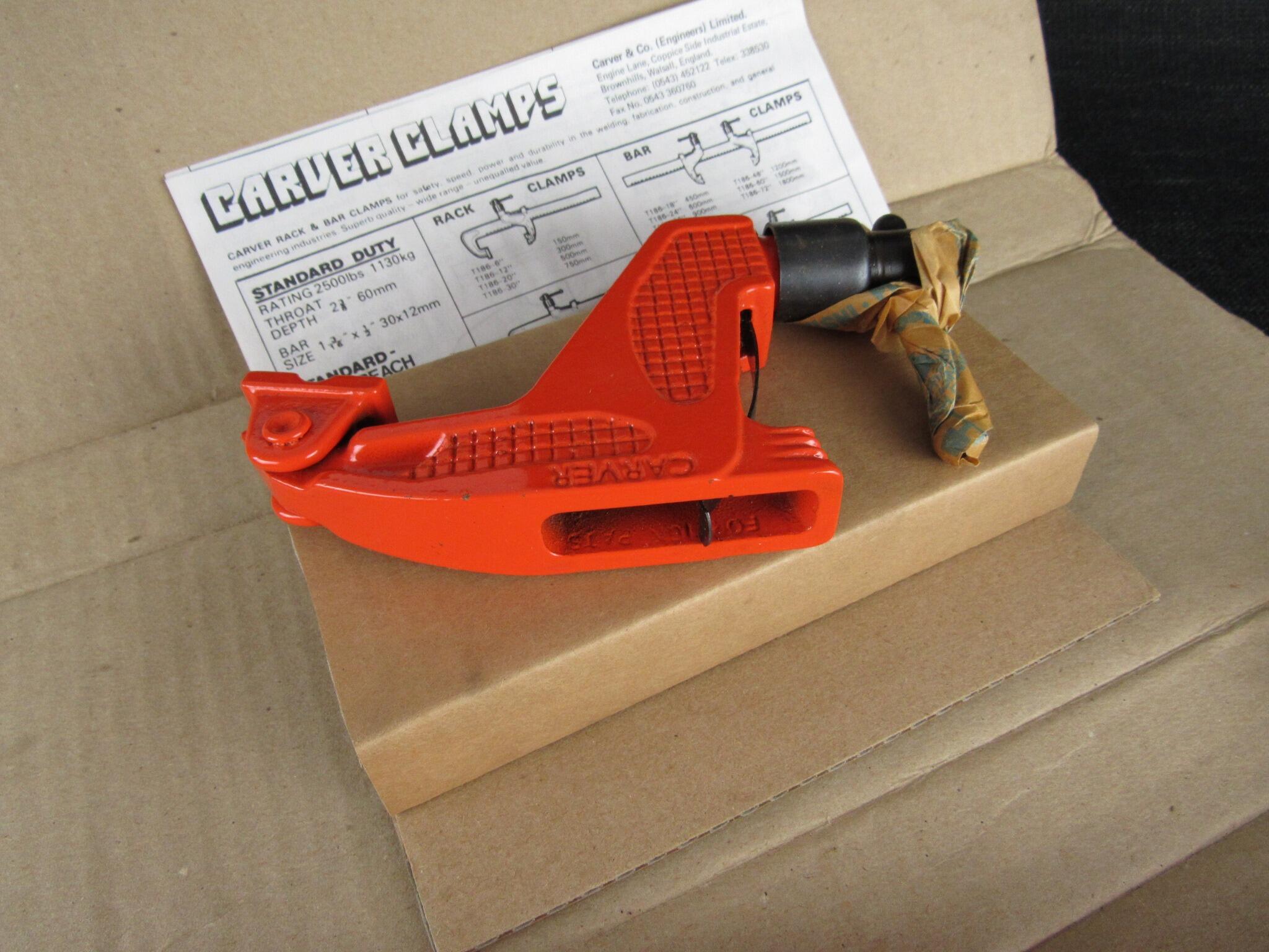 Unused 12 inch 300mm T186 CARVER Rack Clamp *SOLD*