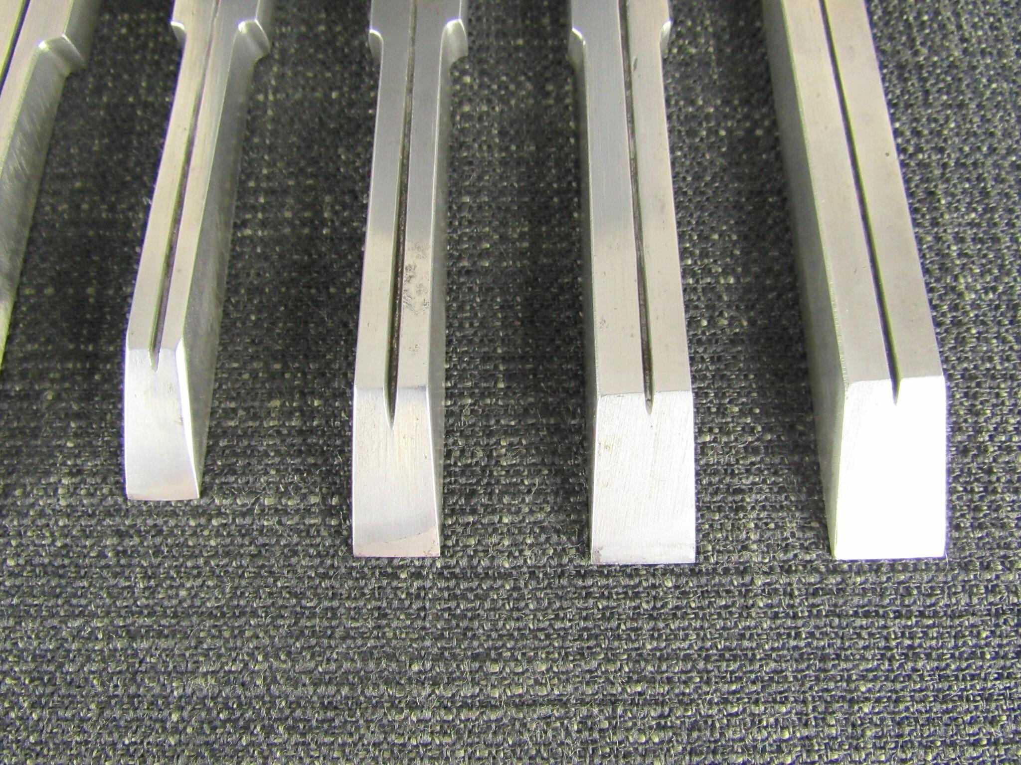 Full Set of 8 GRIFFITHS Plough Plane Irons *SOLD*