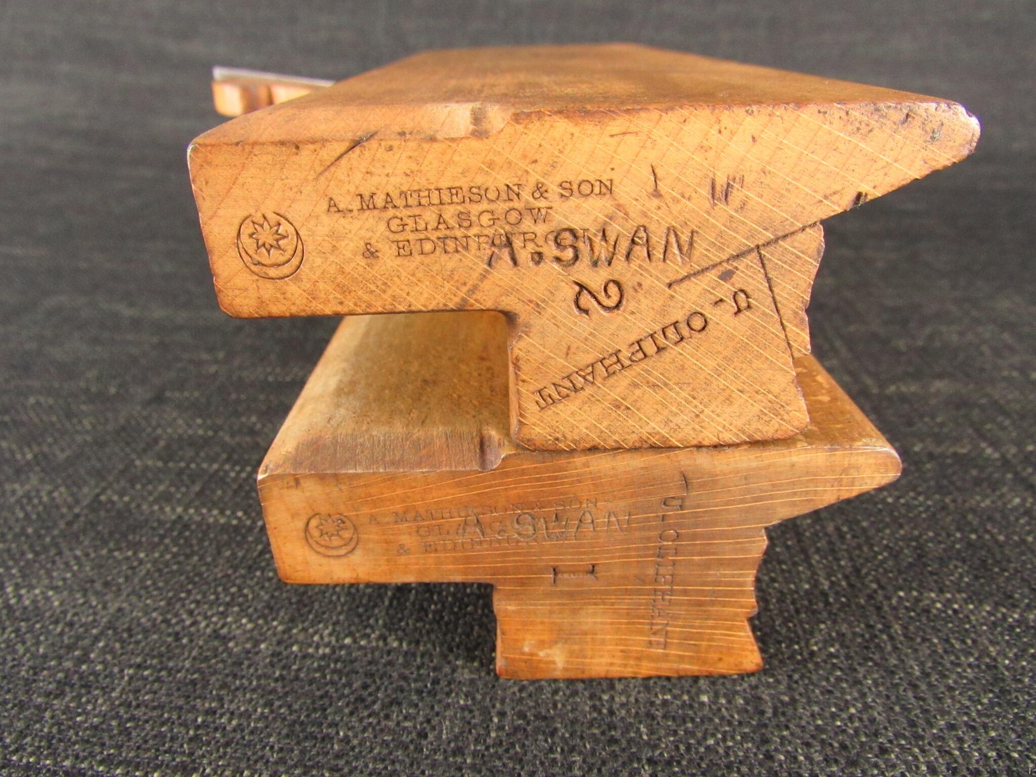 Pair of MATHIESON Sash Window Moulding Planes - 5/8 Ovolo *SOLD*