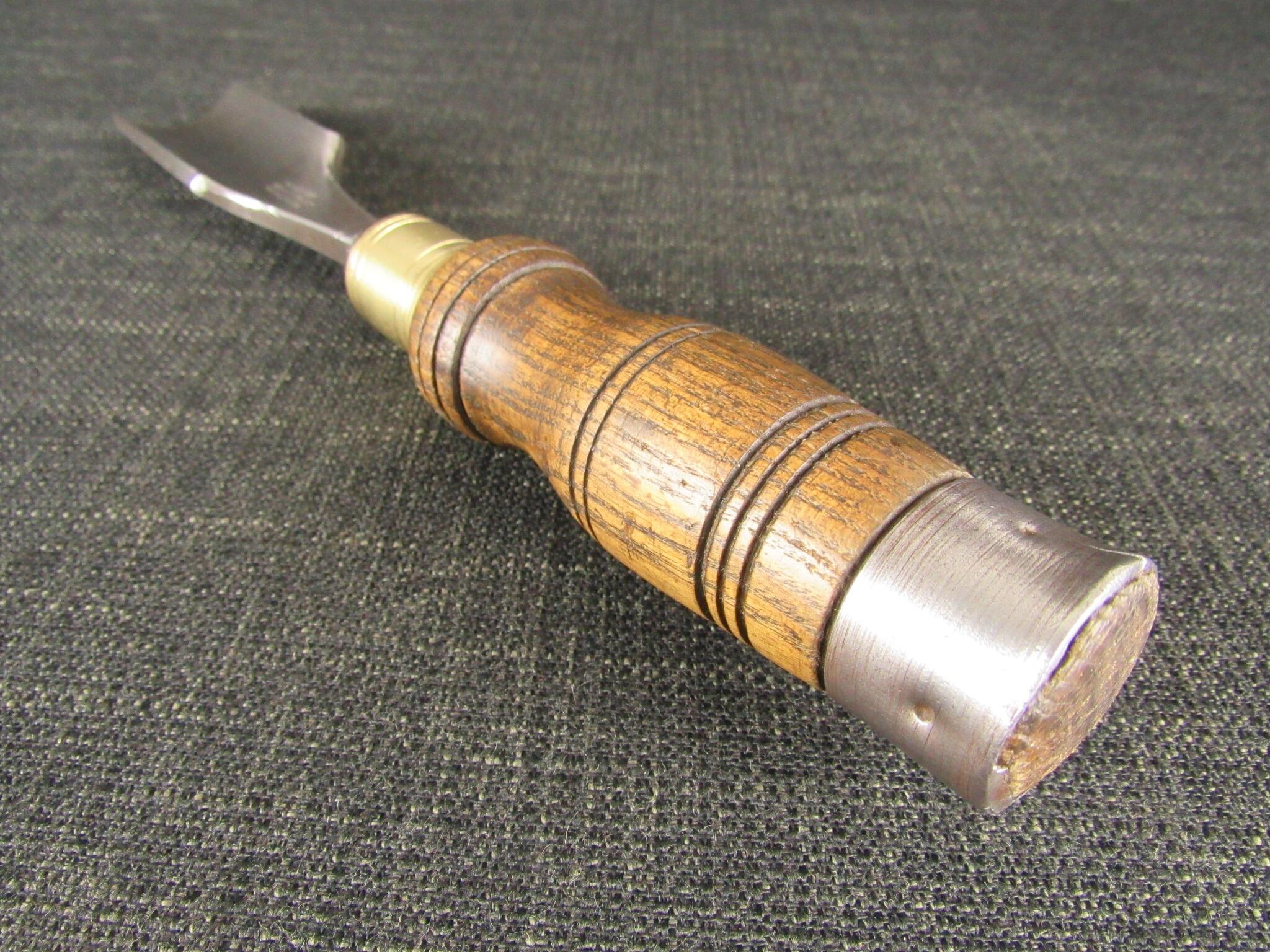 Large GILPIN Firmer Gouge with Ornate Brass Ferrule - 1 7/16 inch *SOLD*