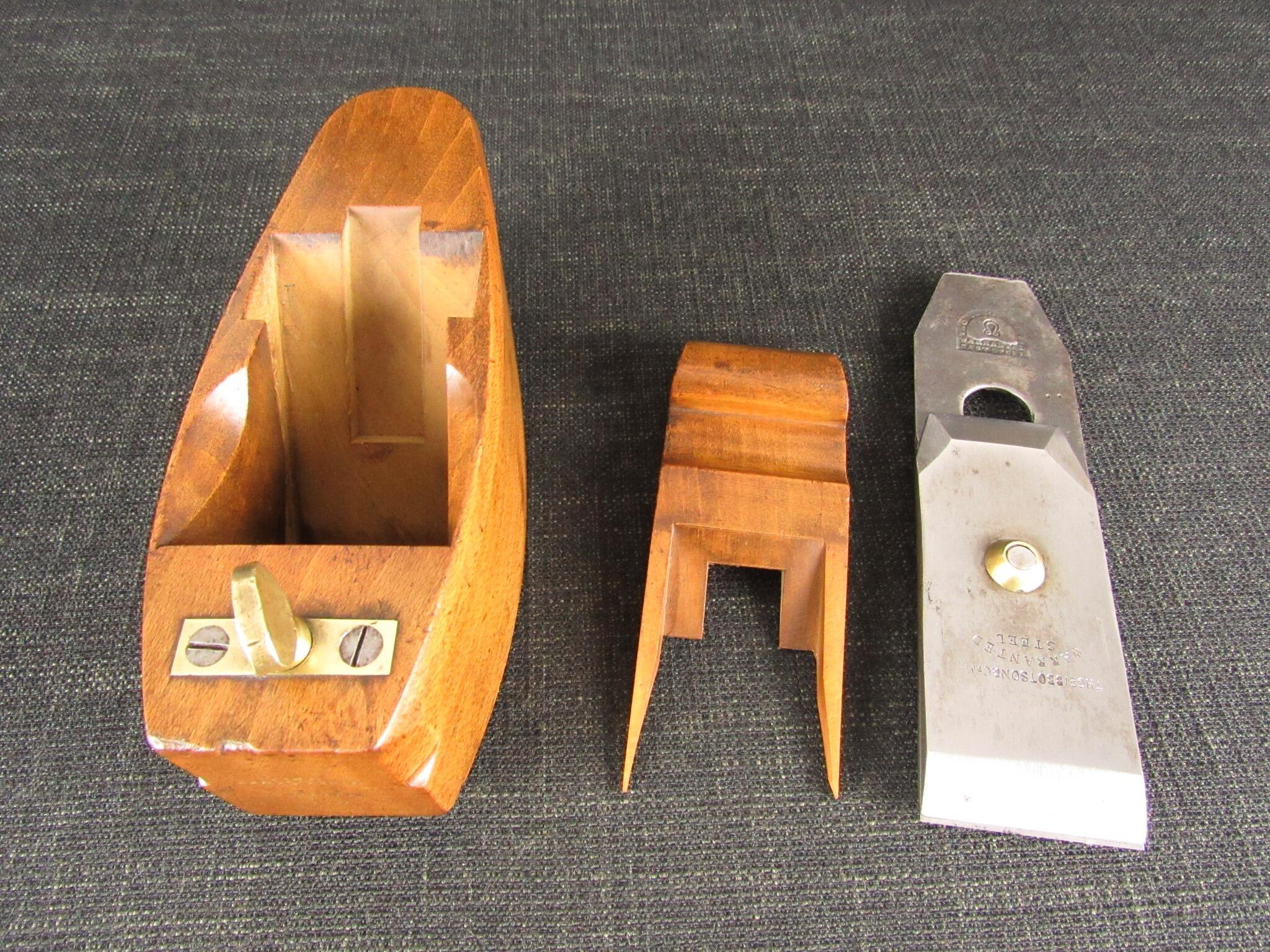 KING & COMPANY Wooden Compass Plane with Screw Stop *SOLD*