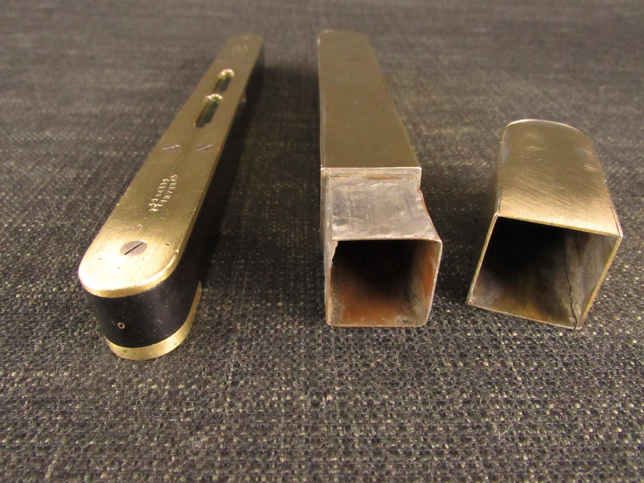 9 inch JAMES HOWARTH Ebony Spirit Level in Brass Case *SOLD*