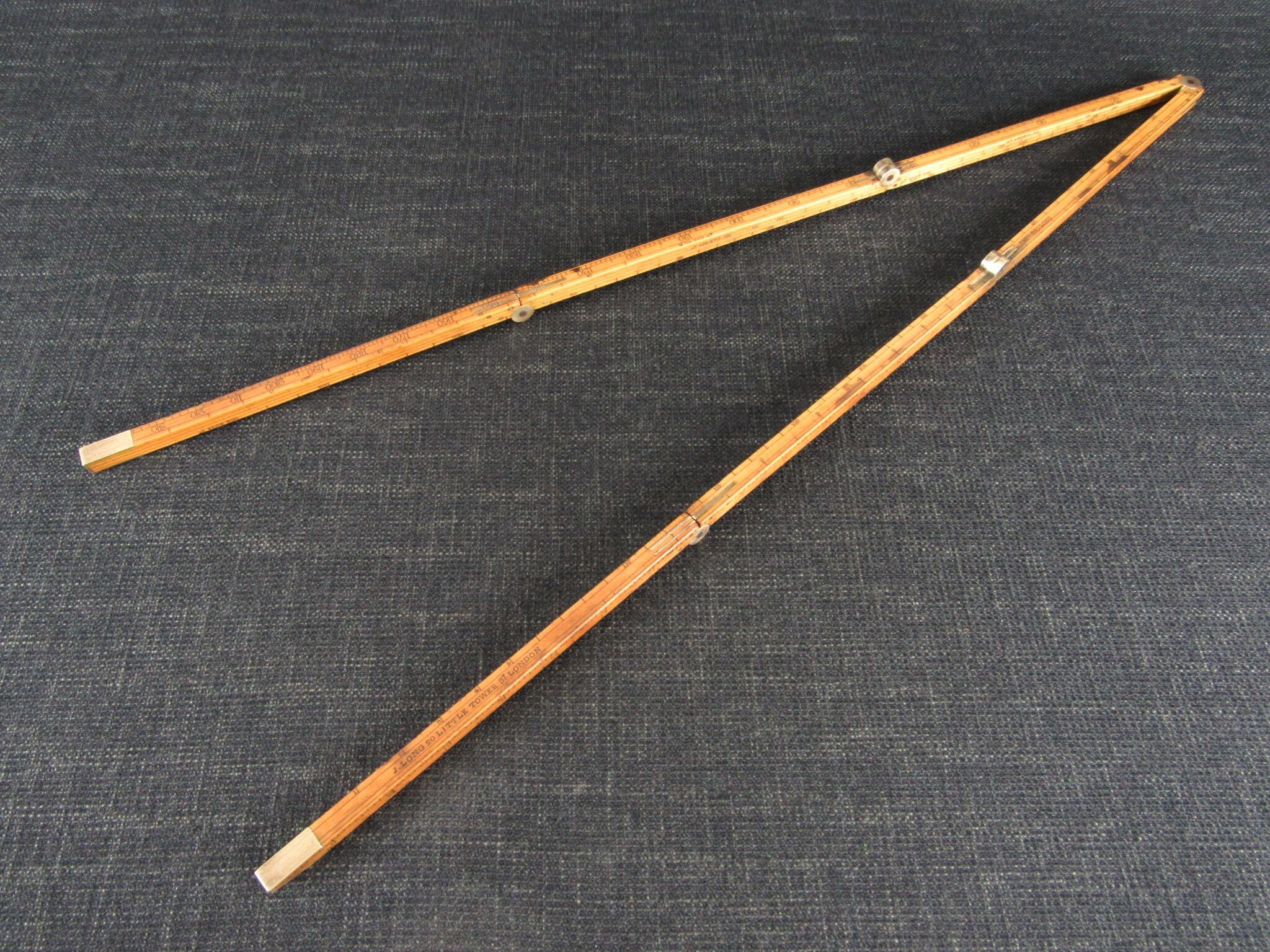 Joseph LONG 6 Fold Boxwood Gauging Rod or Dipping Rule *SOLD*