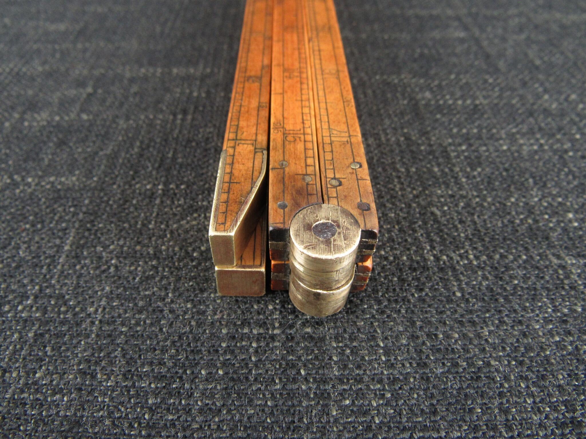 Joseph LONG 6 Fold Boxwood Gauging Rod or Dipping Rule *SOLD*