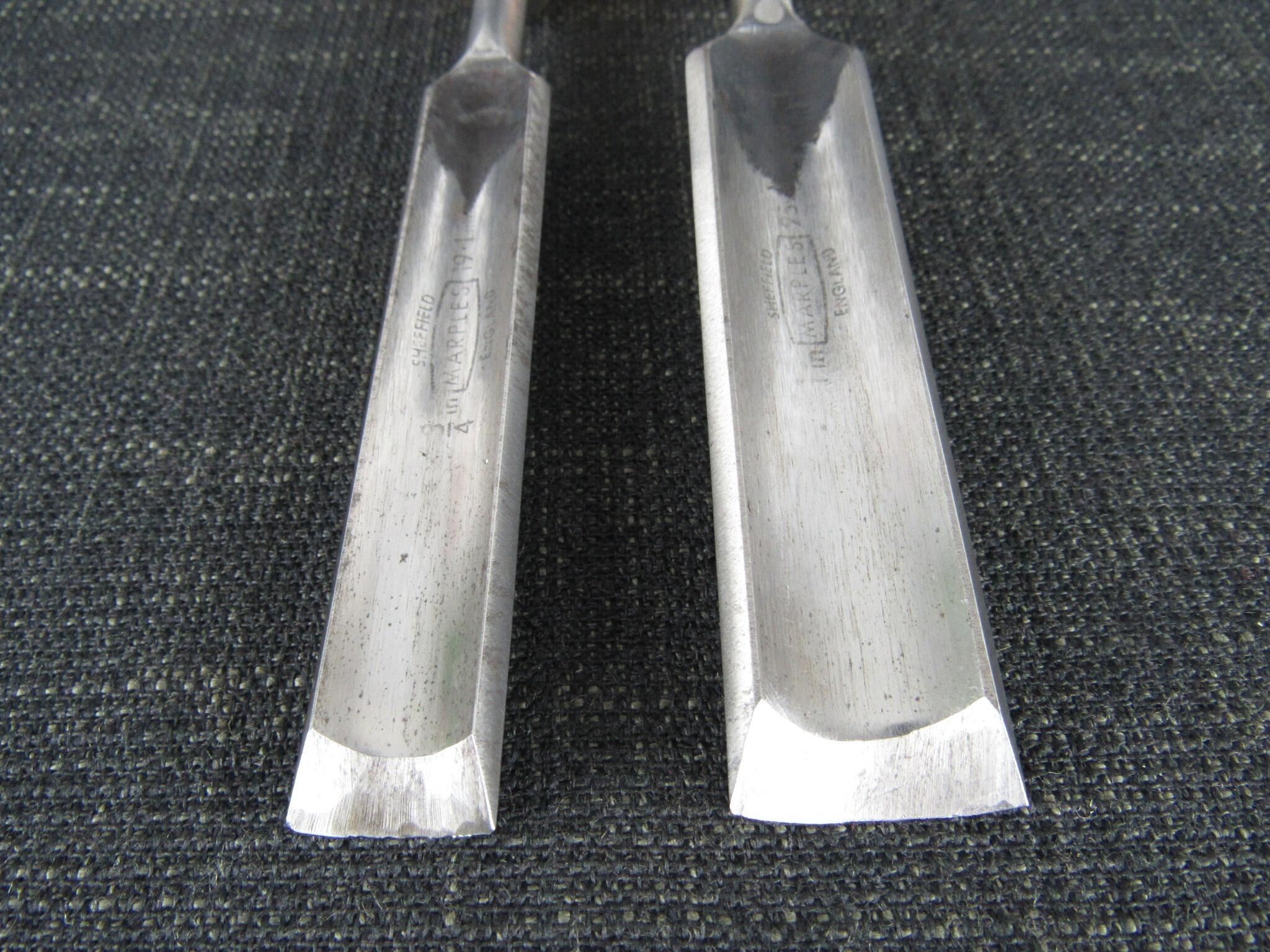 2 MARPLES In Cannel Firmer Gouges - 3/4 & 1 inch *SOLD*