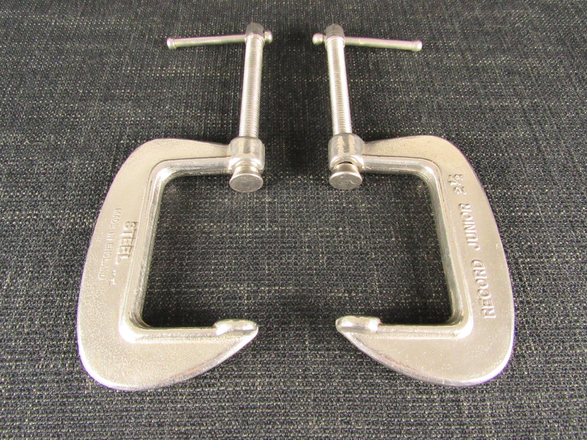 Pair of 2 1/2 inch RECORD Junior G Clamps *SOLD*