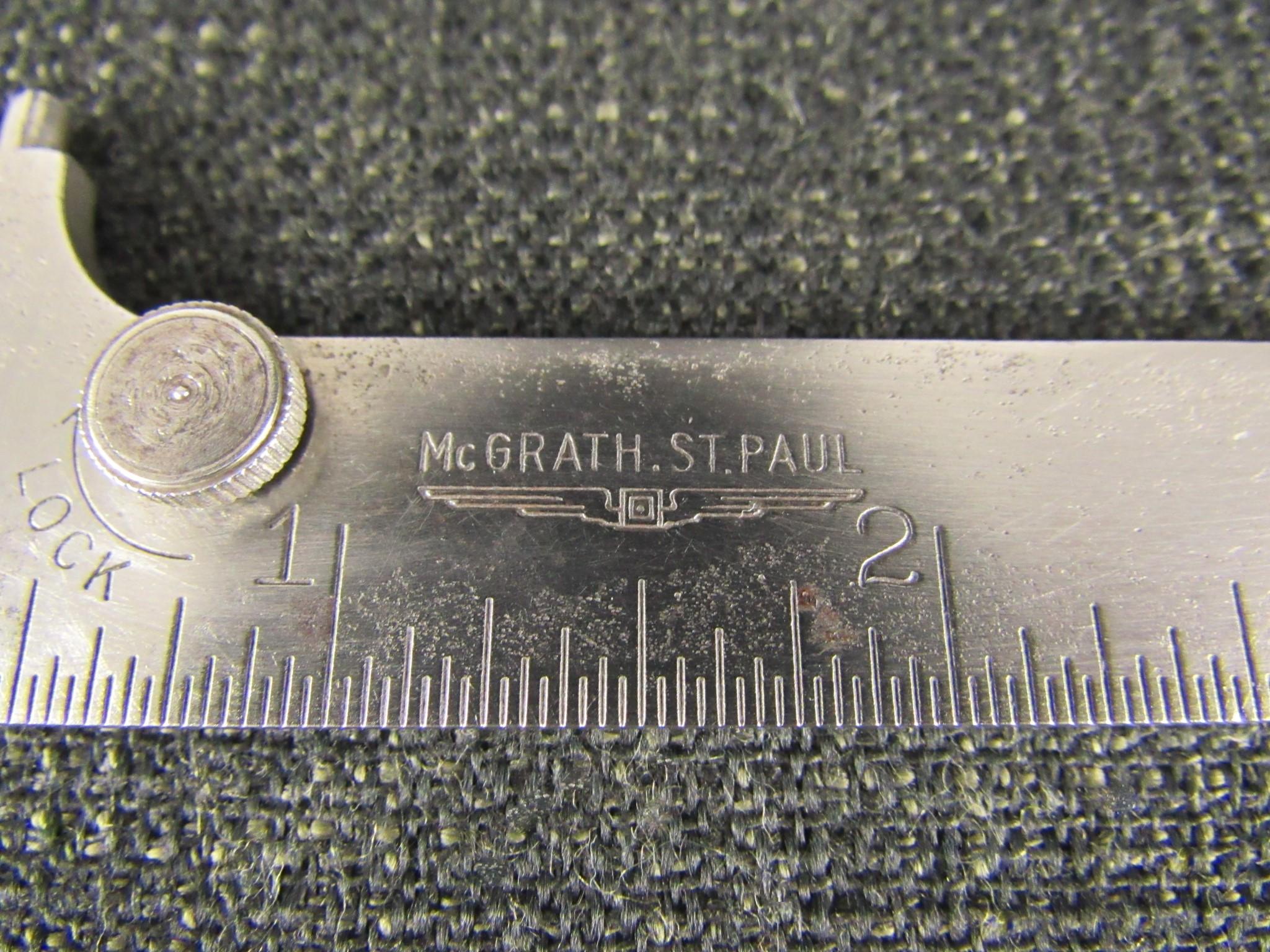 Small Vernier Caliper by McGRATH of ST PAUL USA *SOLD*